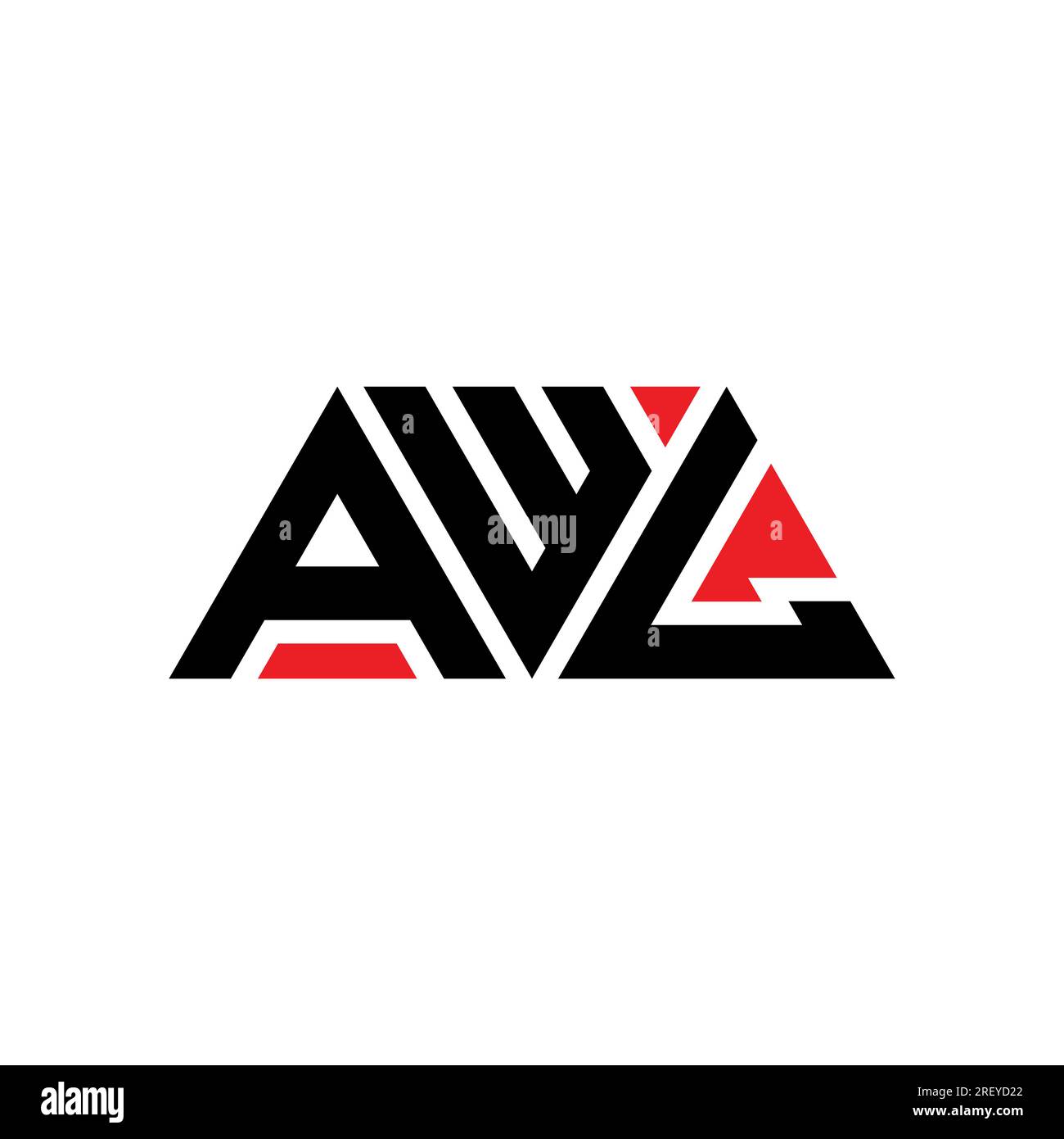 AWL triangle letter logo design with triangle shape. AWL triangle logo ...