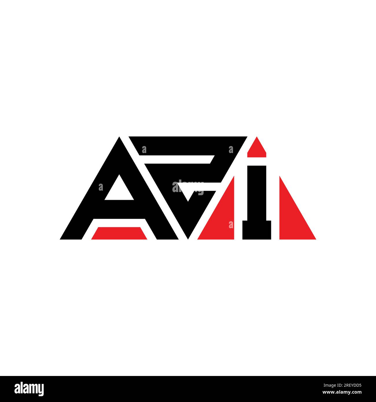 AZI triangle letter logo design with triangle shape. AZI triangle logo ...
