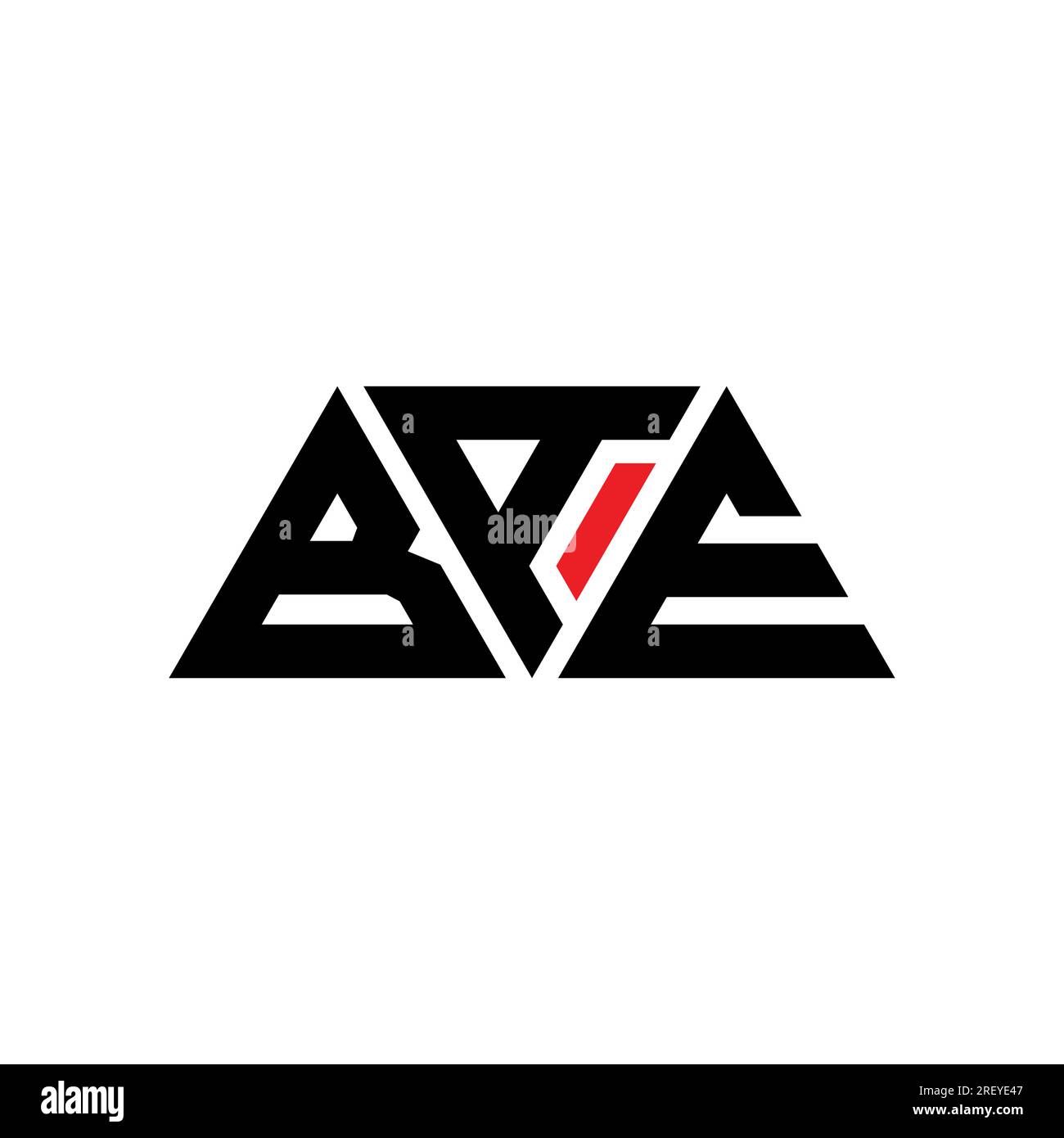 BAE triangle letter logo design with triangle shape. BAE triangle logo ...