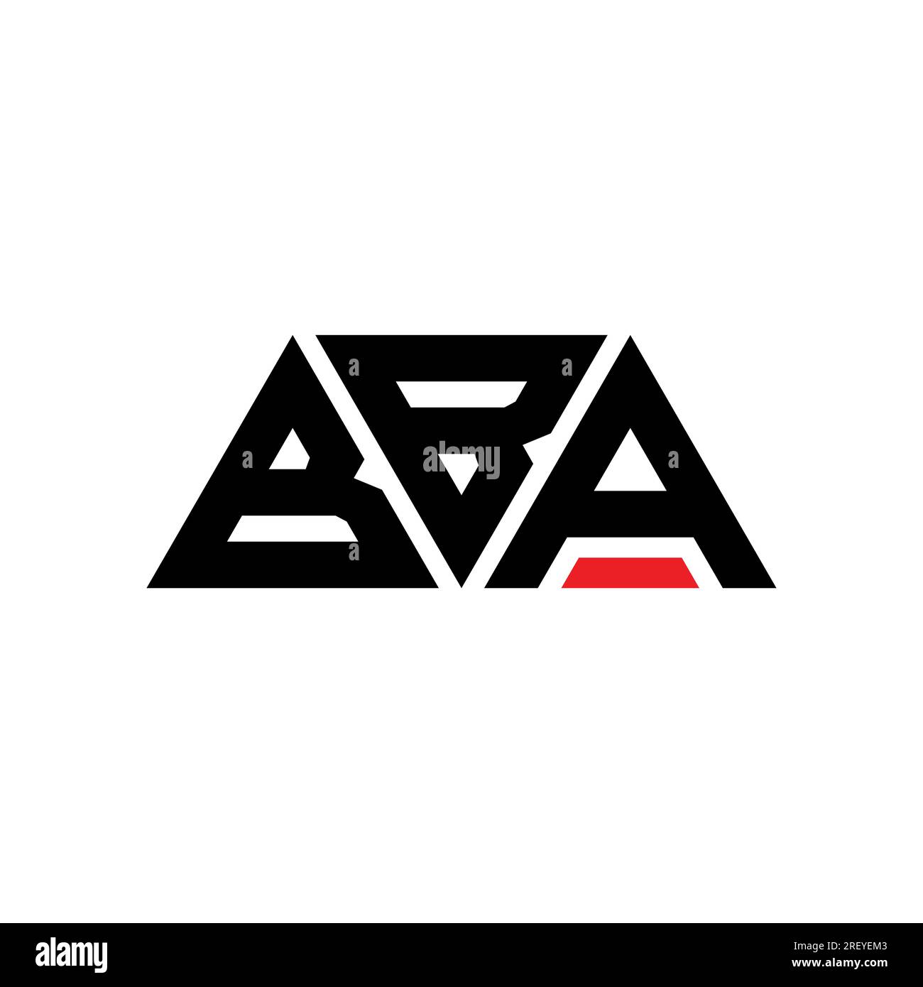 BBA triangle letter logo design with triangle shape. BBA triangle logo design monogram. BBA ...