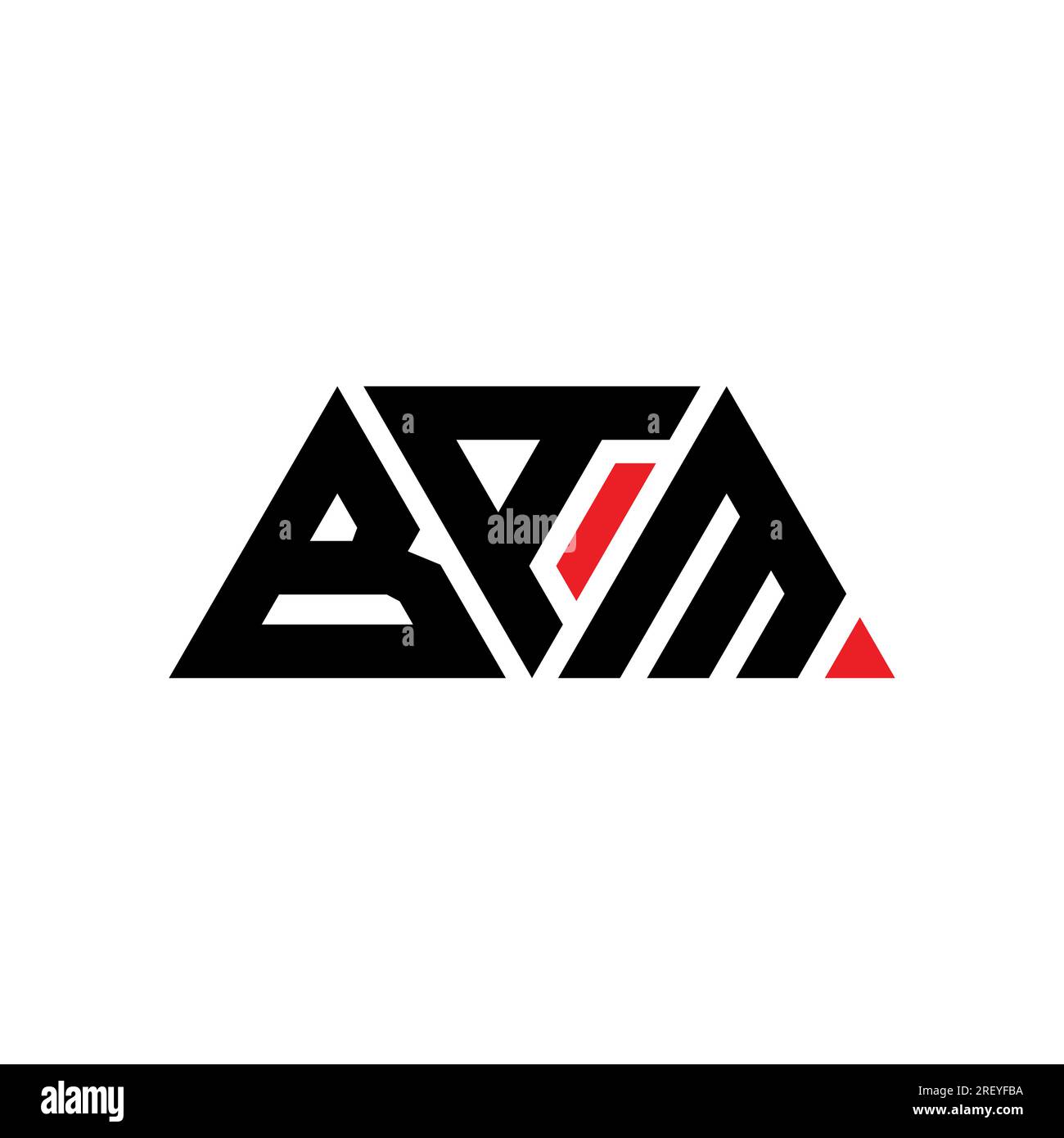 BAM triangle letter logo design with triangle shape. BAM triangle logo ...