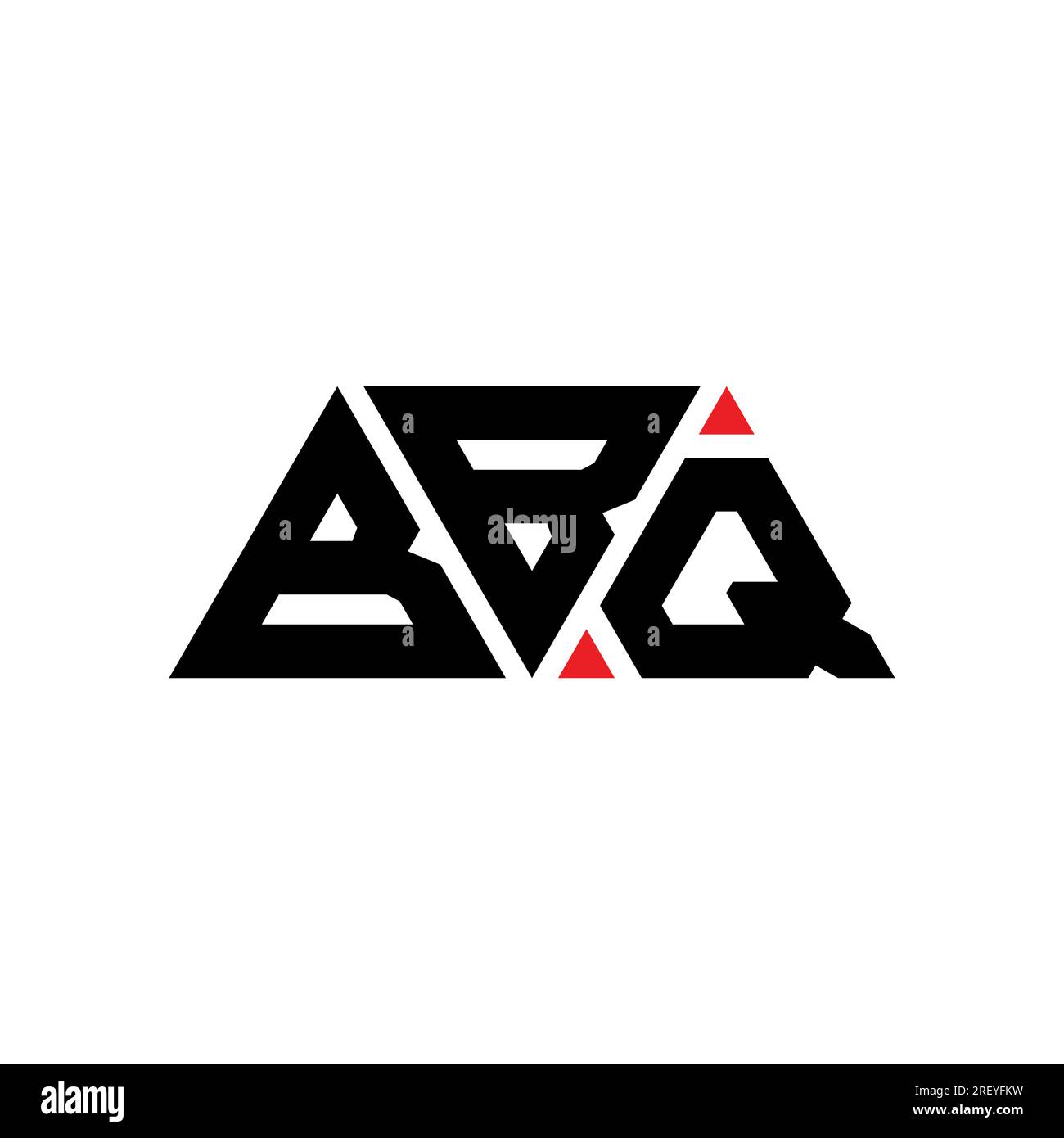 BBQ triangle letter logo design with triangle shape. BBQ triangle logo ...