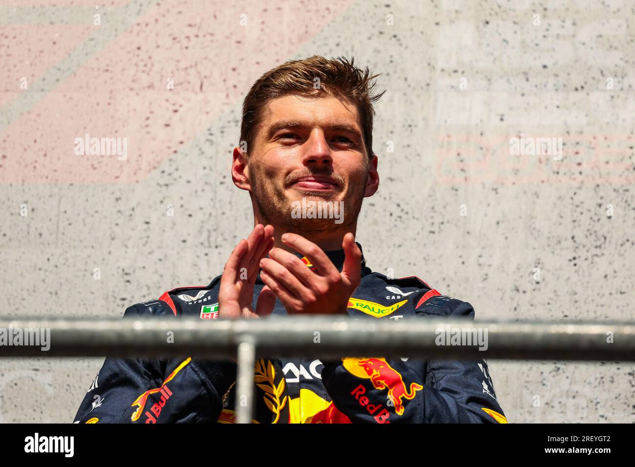 VERSTAPPEN Max (ned), Red Bull Racing RB19, portrait podium during the 2023 Formula 1 MSC ...