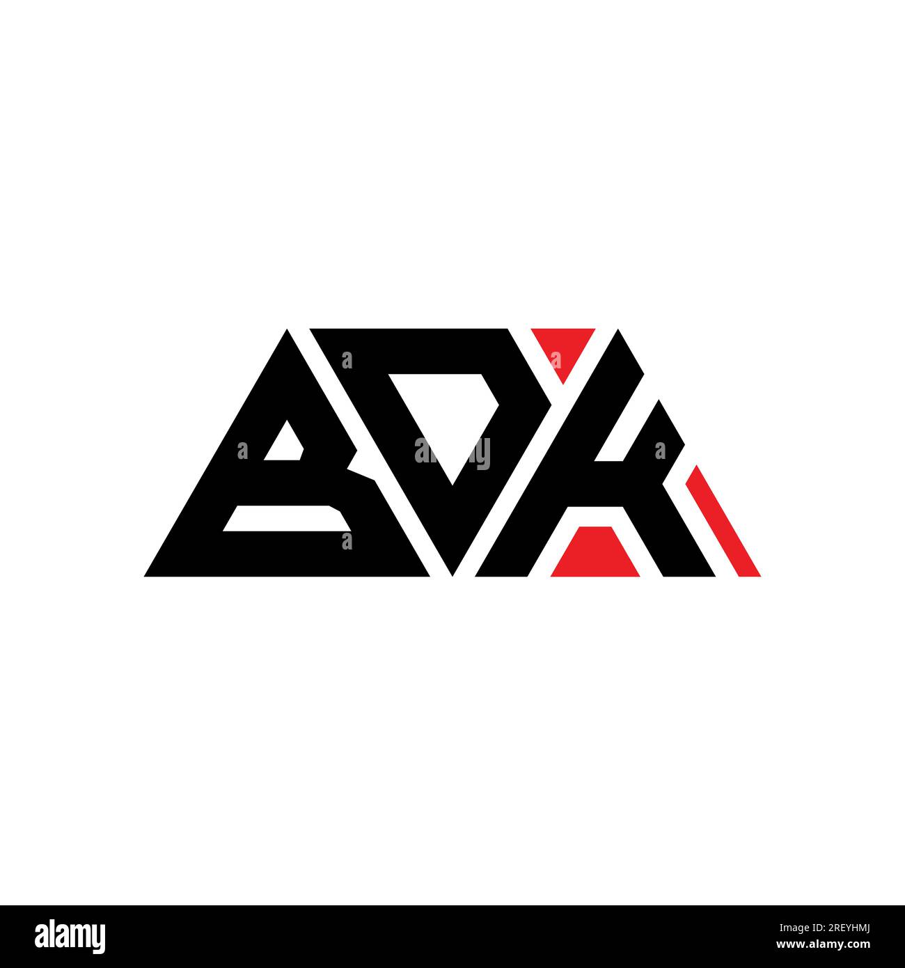 BDK triangle letter logo design with triangle shape. BDK triangle logo ...