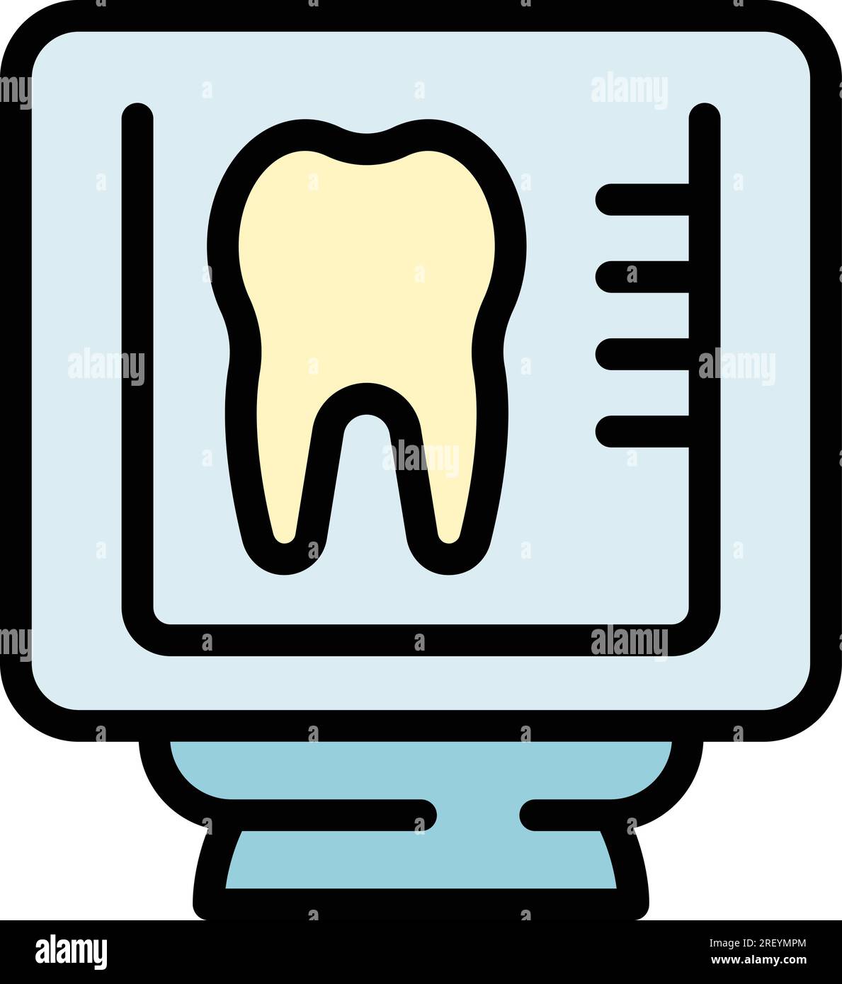 Tooth xray image icon outline vector. Mri bone. Health machine color ...