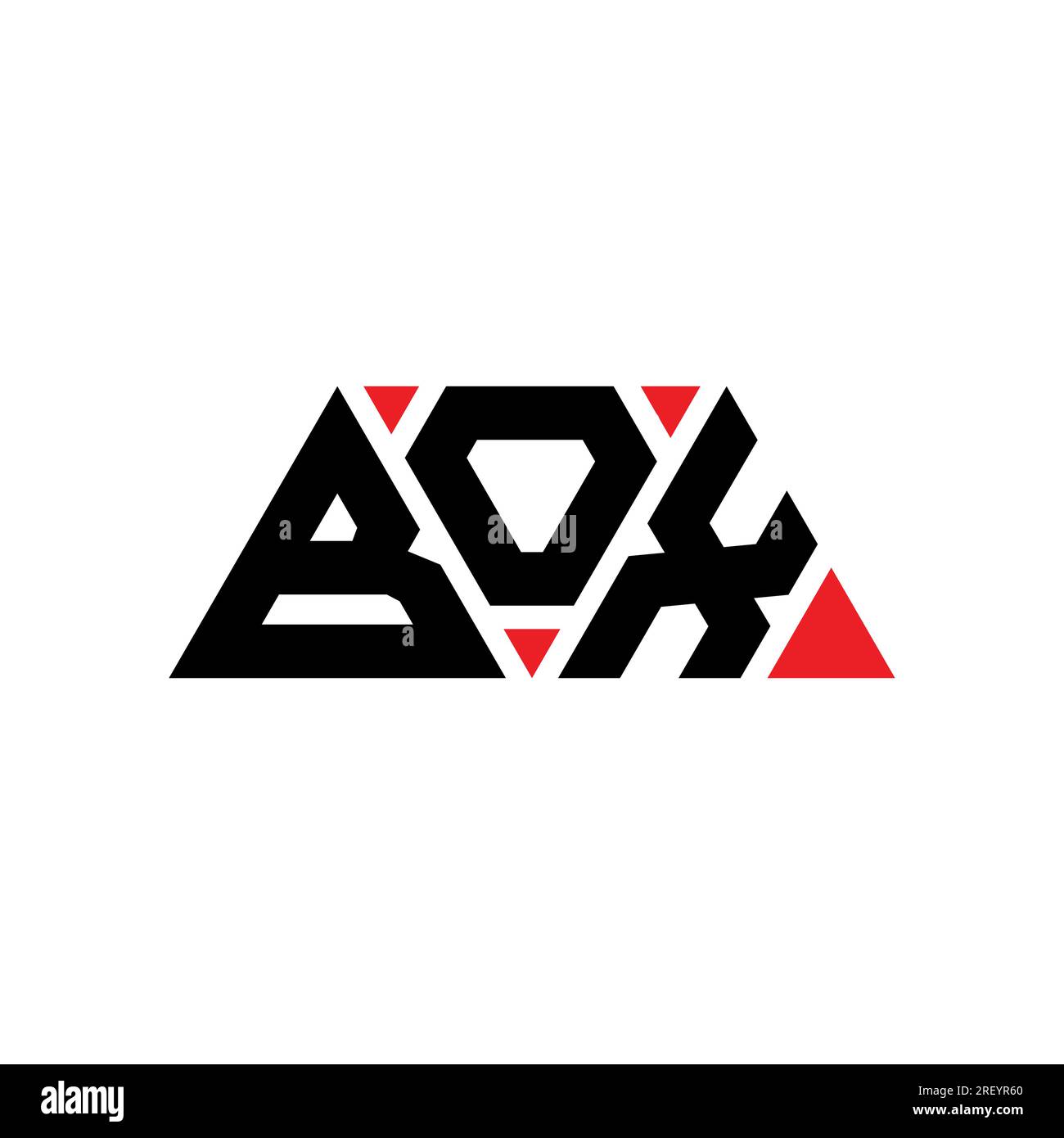 BOX triangle letter logo design with triangle shape. BOX triangle logo ...