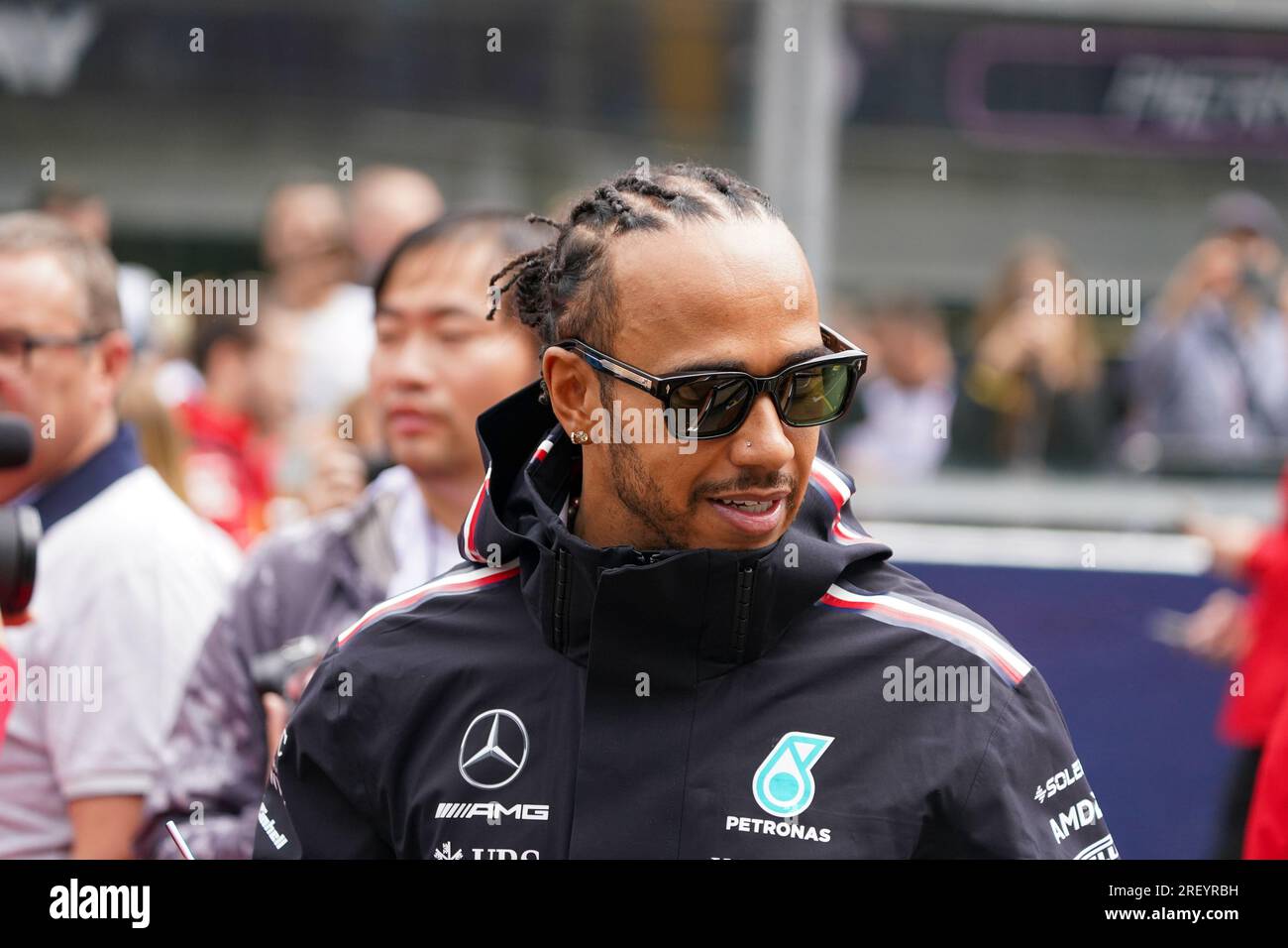 Lewis Hamilton (GBR) Mercedes W14 E Performance during the Race on ...