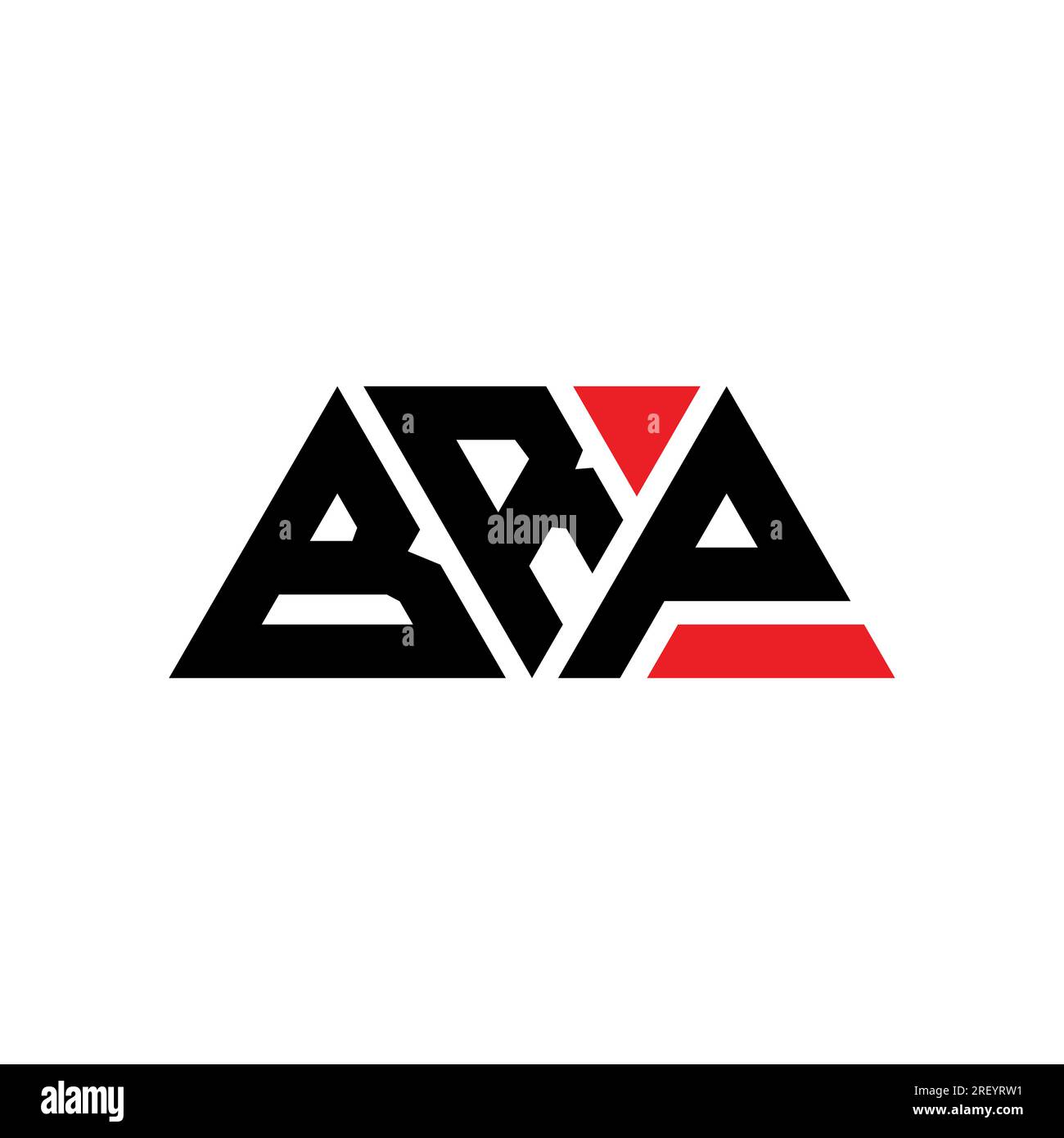 BRP triangle letter logo design with triangle shape. BRP triangle logo ...