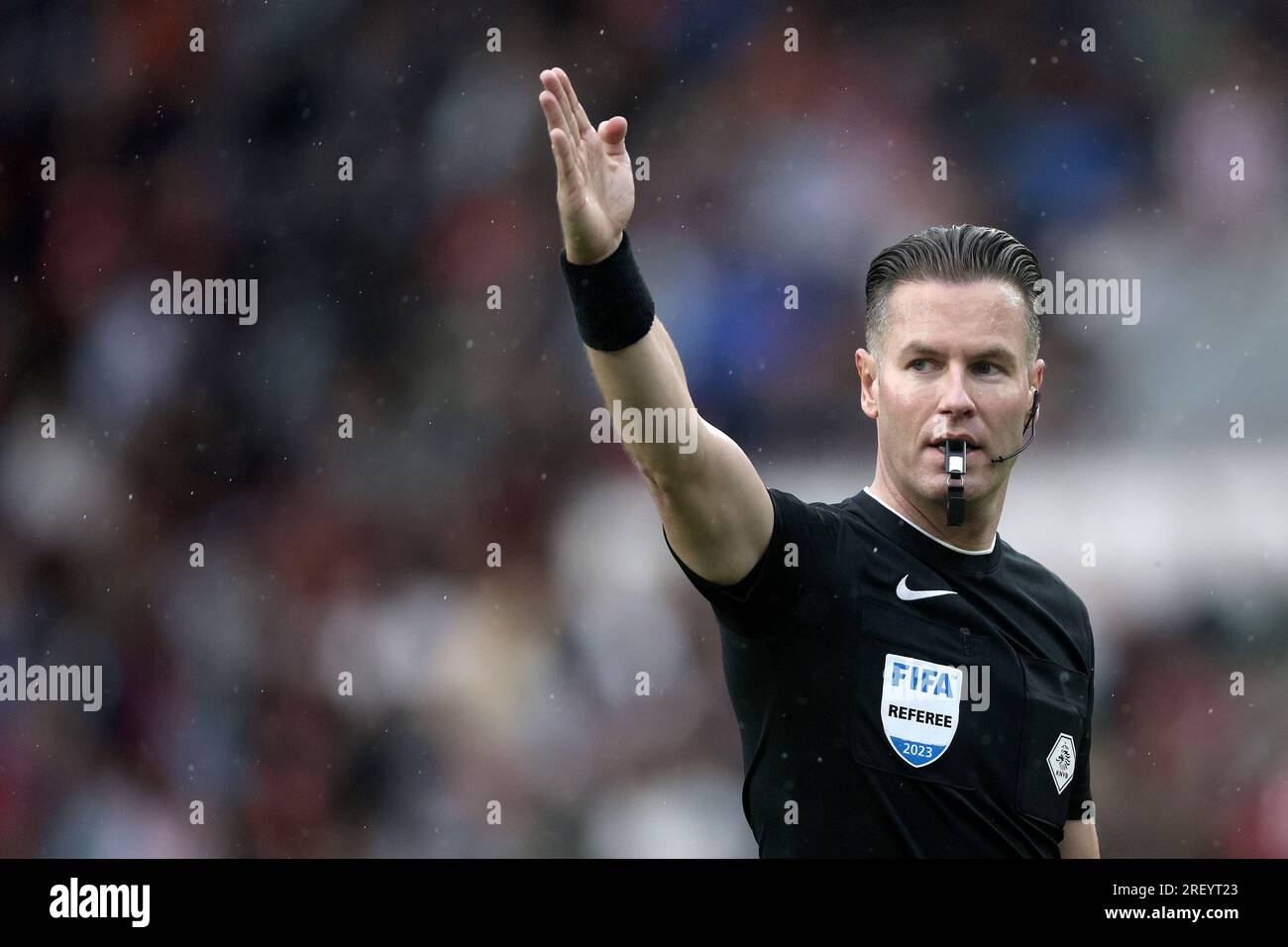 EINDHOVEN - Referee Danny Makkelie during the friendly match between ...