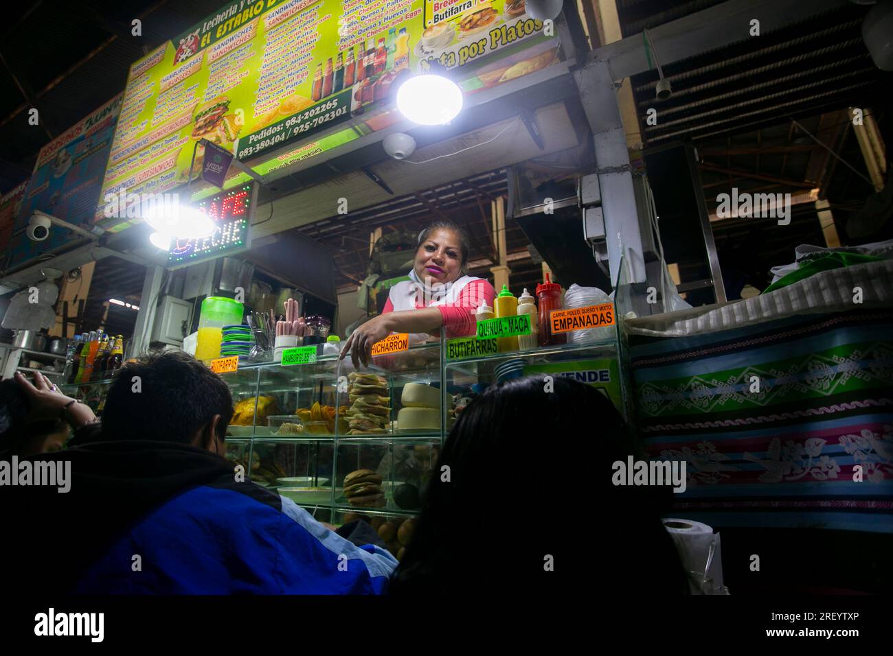 Cusco, Peru; 1st January 2023: Commercial activity with local food ...