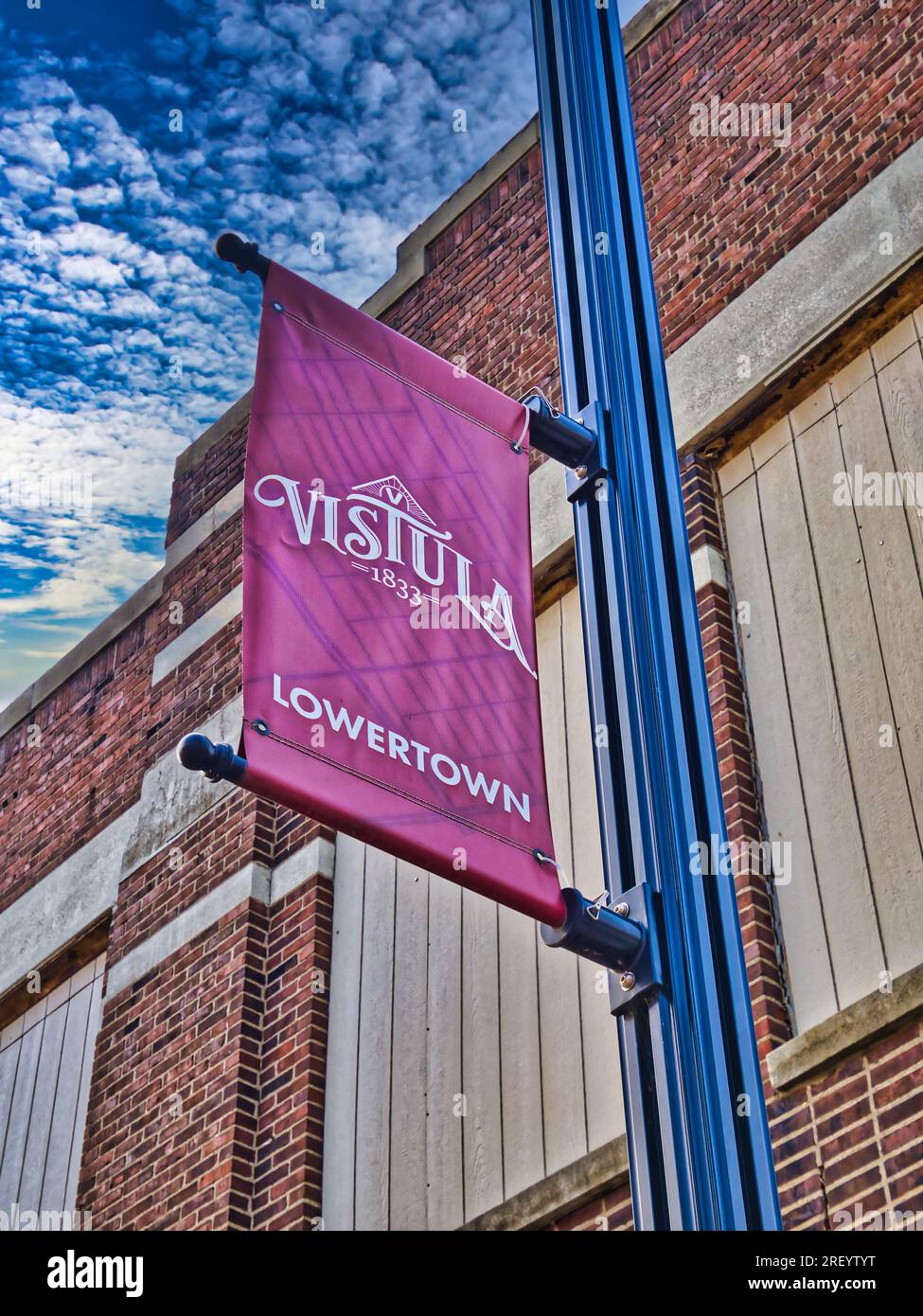 Lowertown sign Vistula district sign near downtown Toledo Ohio USA 2023 ...