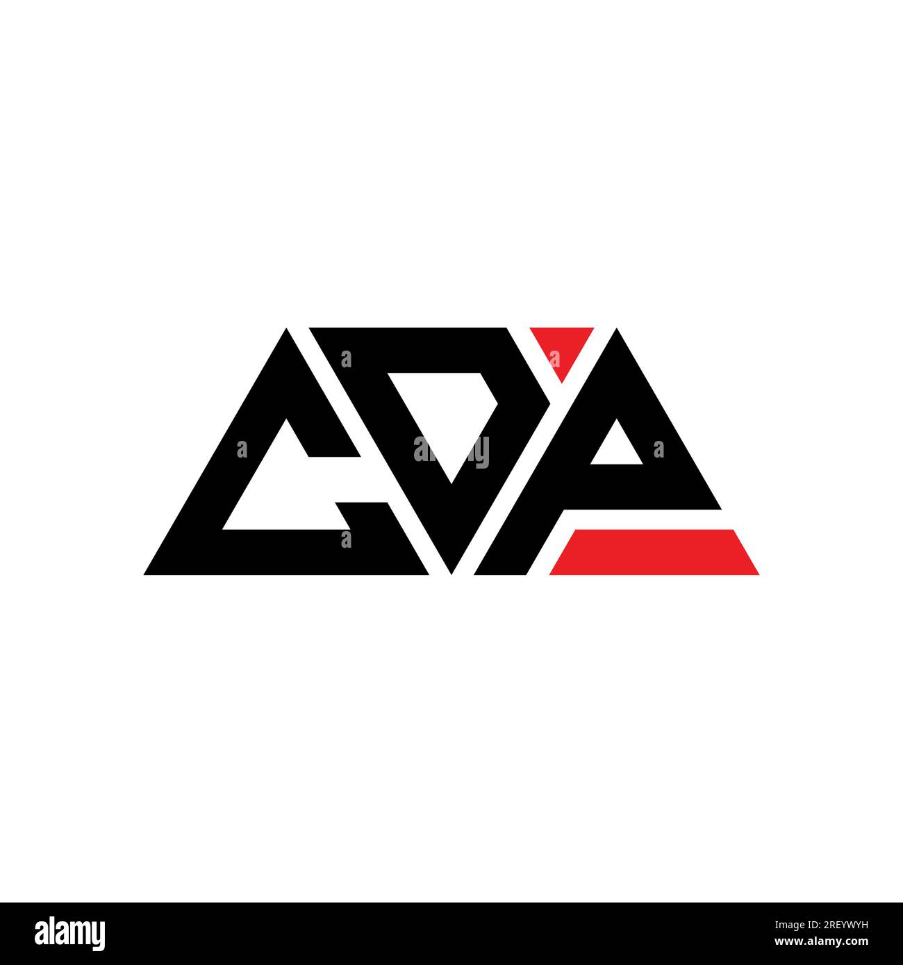CDP triangle letter logo design with triangle shape. CDP triangle logo design monogram. CDP ...