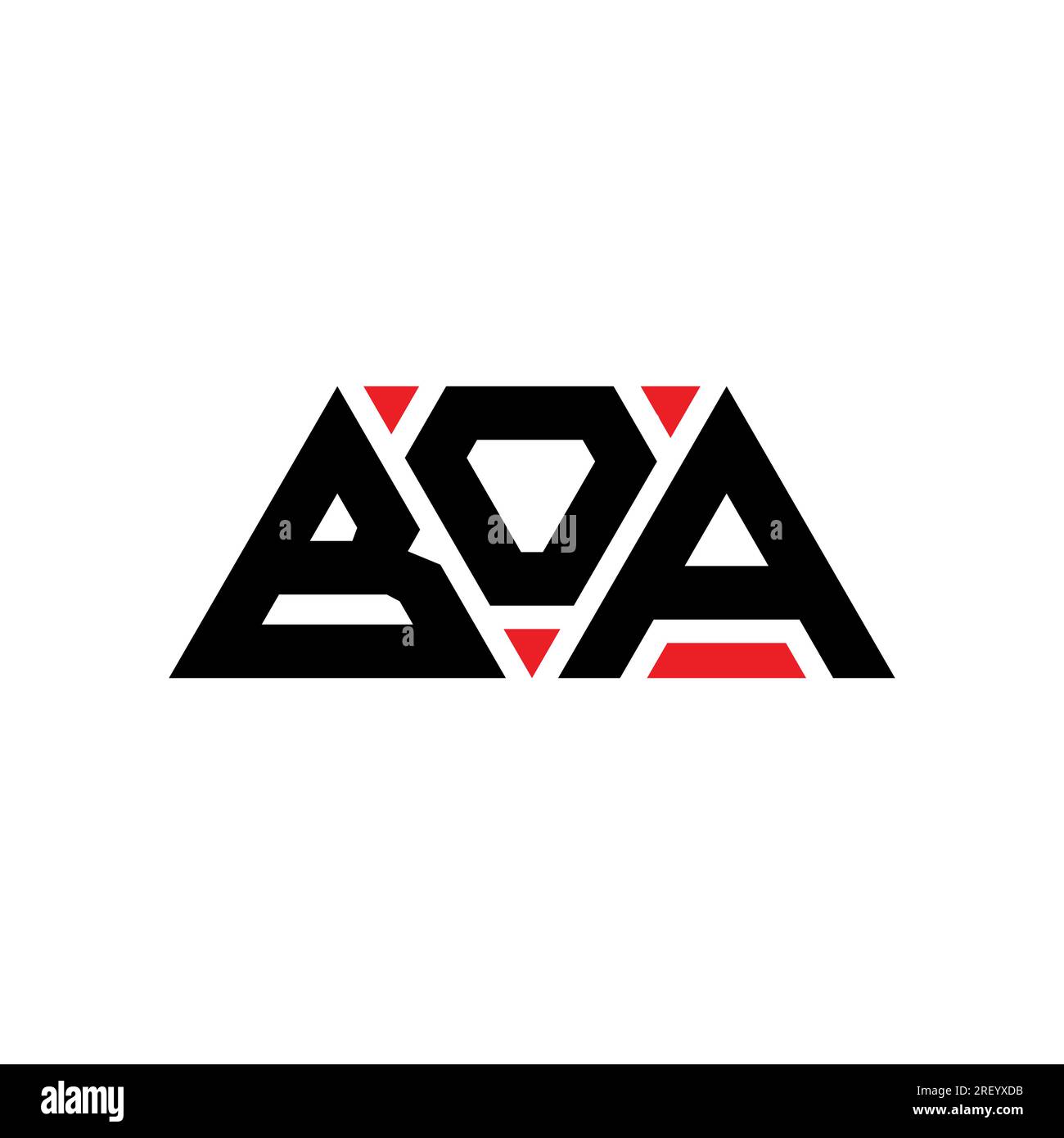BOA triangle letter logo design with triangle shape. BOA triangle logo ...