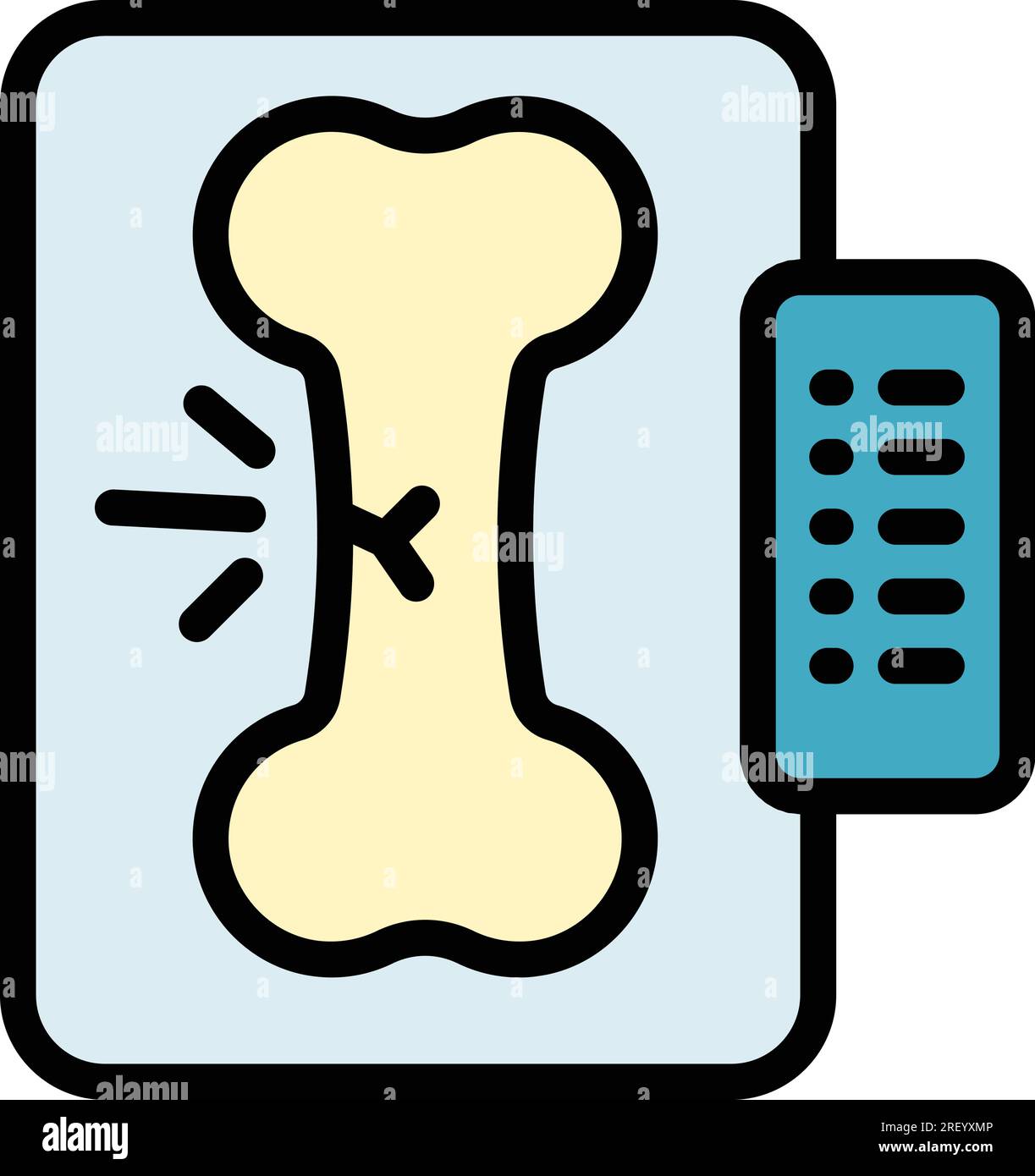 Broken Bone Icon Outline Vector Xray Machine Chest Mri Color Flat Stock Vector Image And Art Alamy