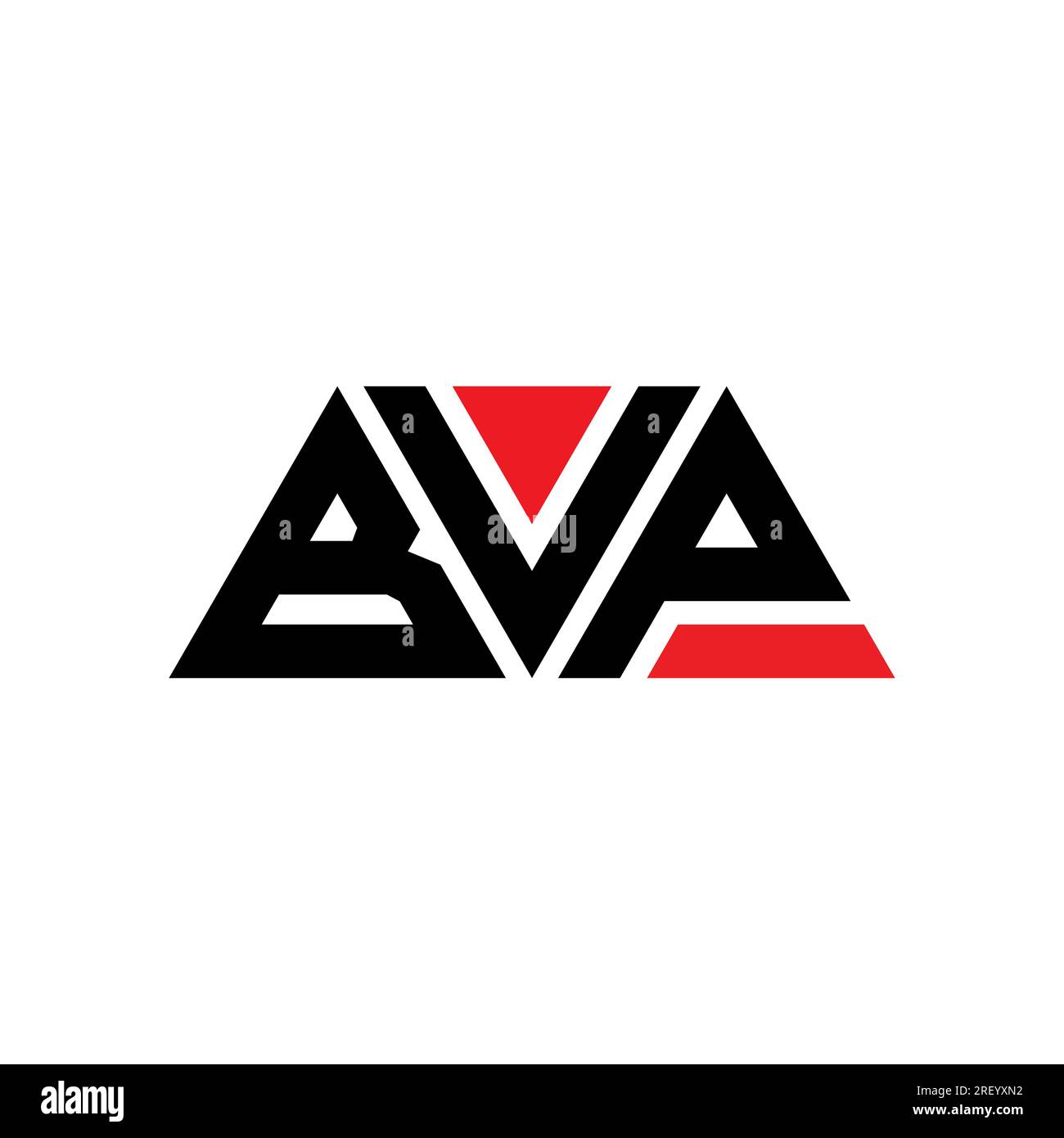 BVP triangle letter logo design with triangle shape. BVP triangle logo ...