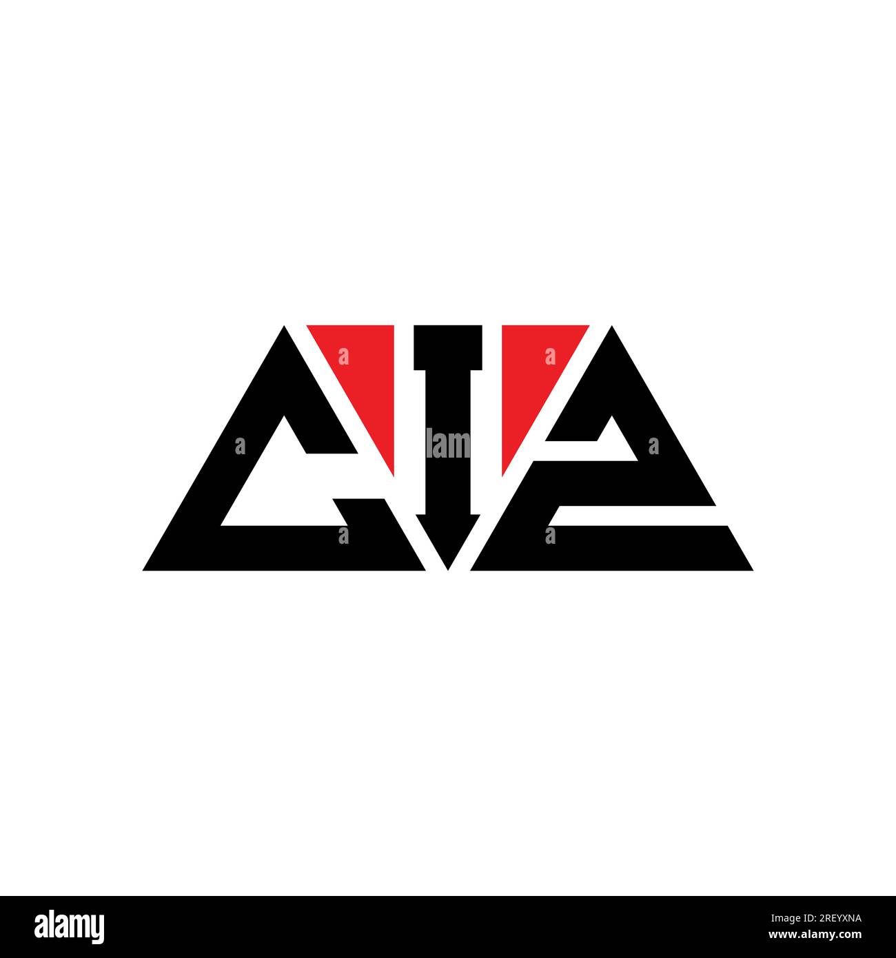 CIZ triangle letter logo design with triangle shape. CIZ triangle logo ...