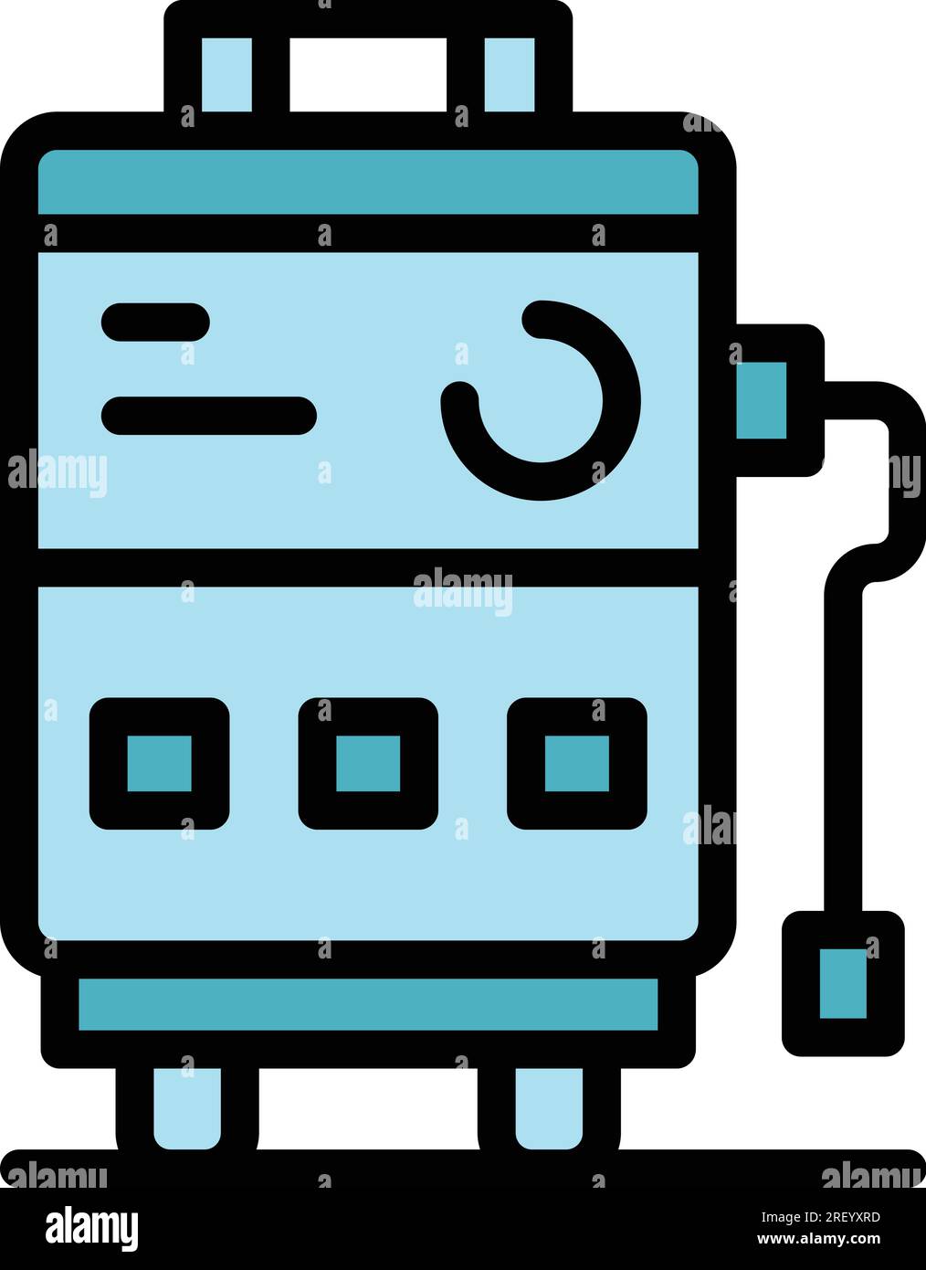 Oxygen concentrator icon outline vector. Medical equipment. Pulse tank ...