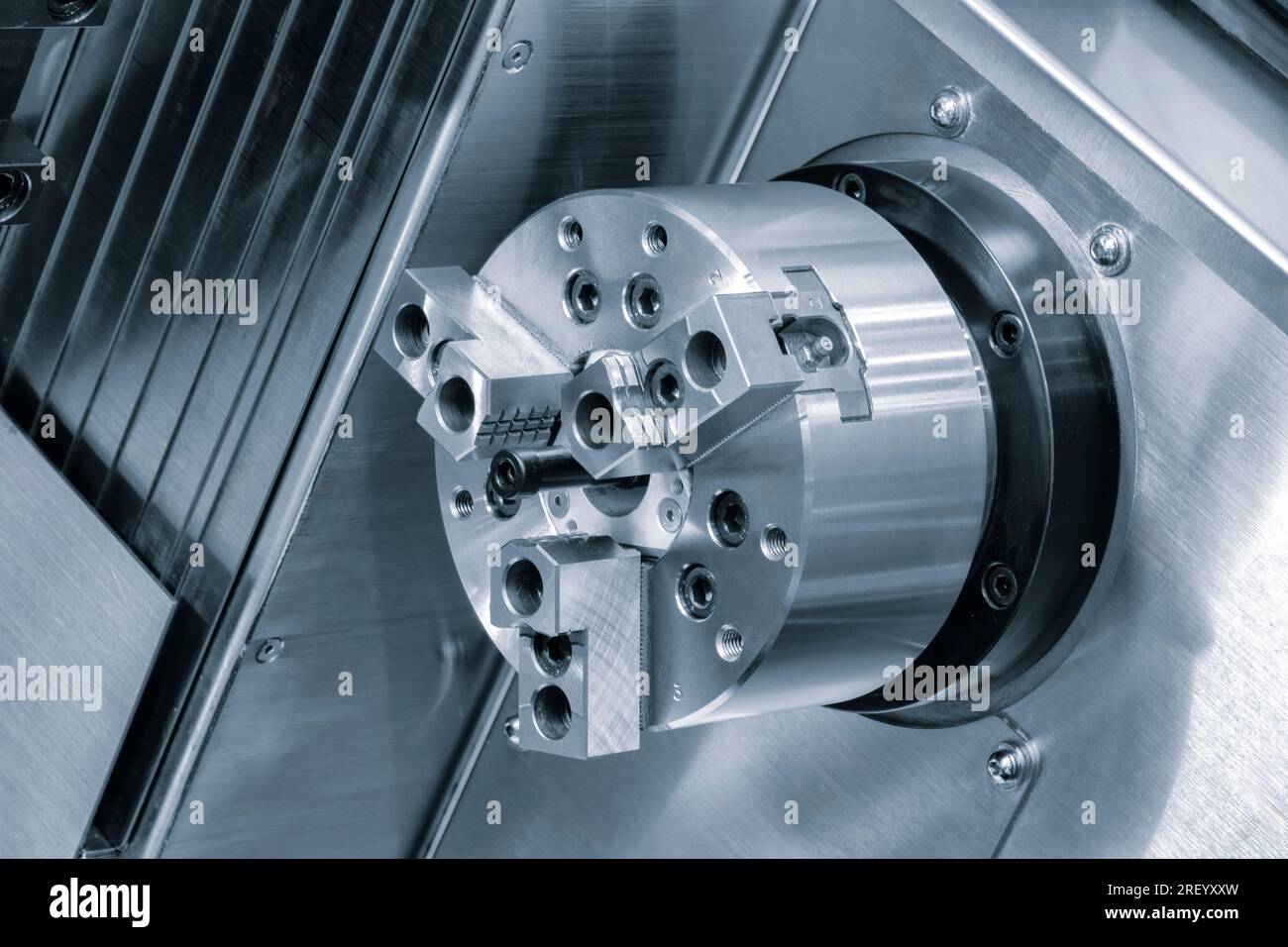 Metal machine tools industry. CNC turning machine high-speed cutting is ...