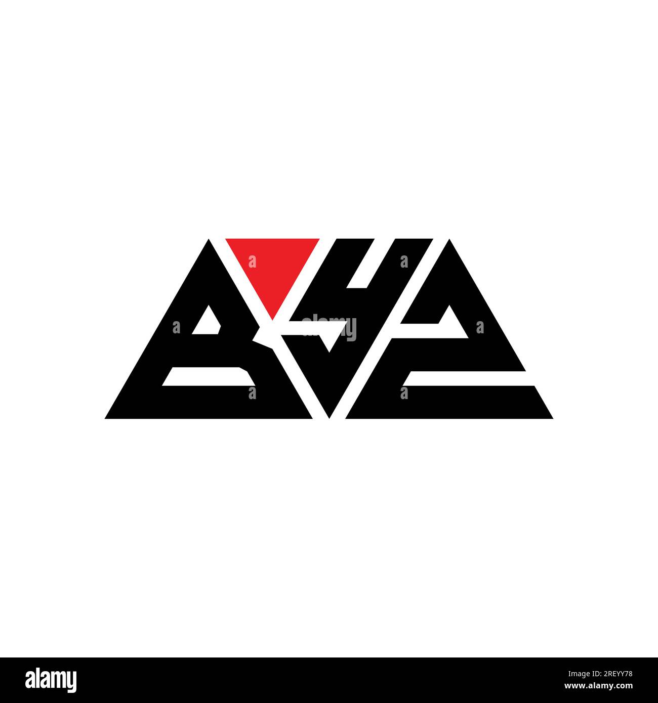 BYZ triangle letter logo design with triangle shape. BYZ triangle logo ...