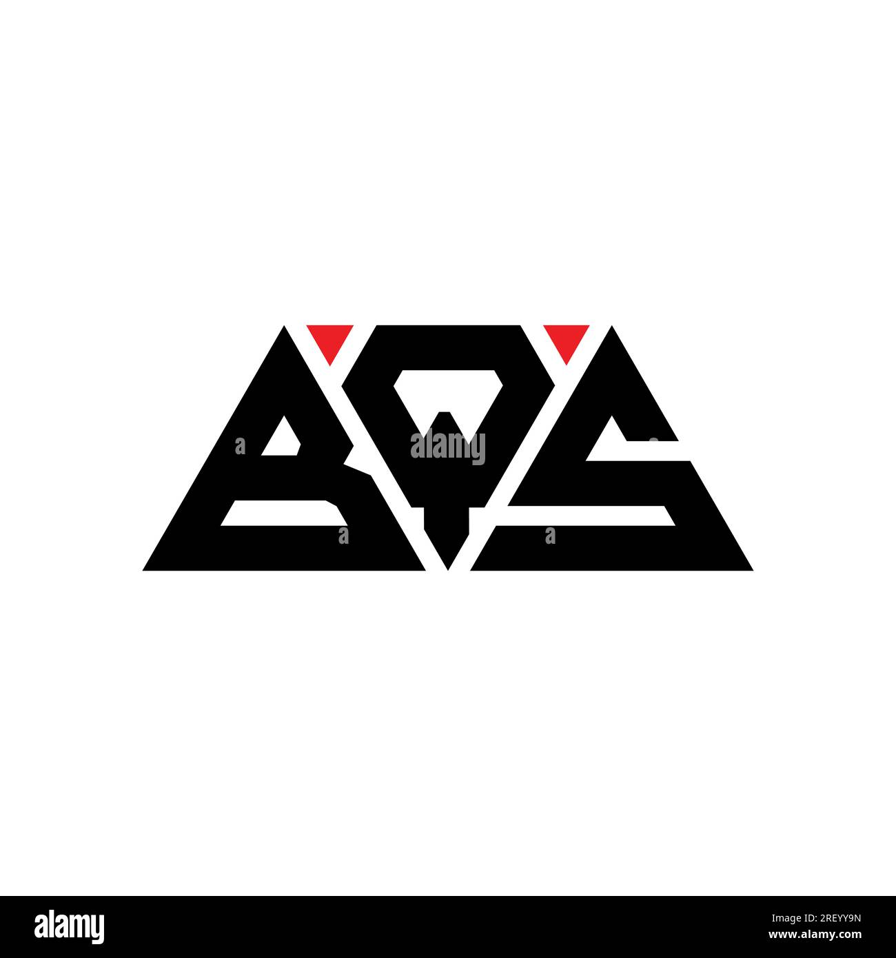 BQS triangle letter logo design with triangle shape. BQS triangle logo ...