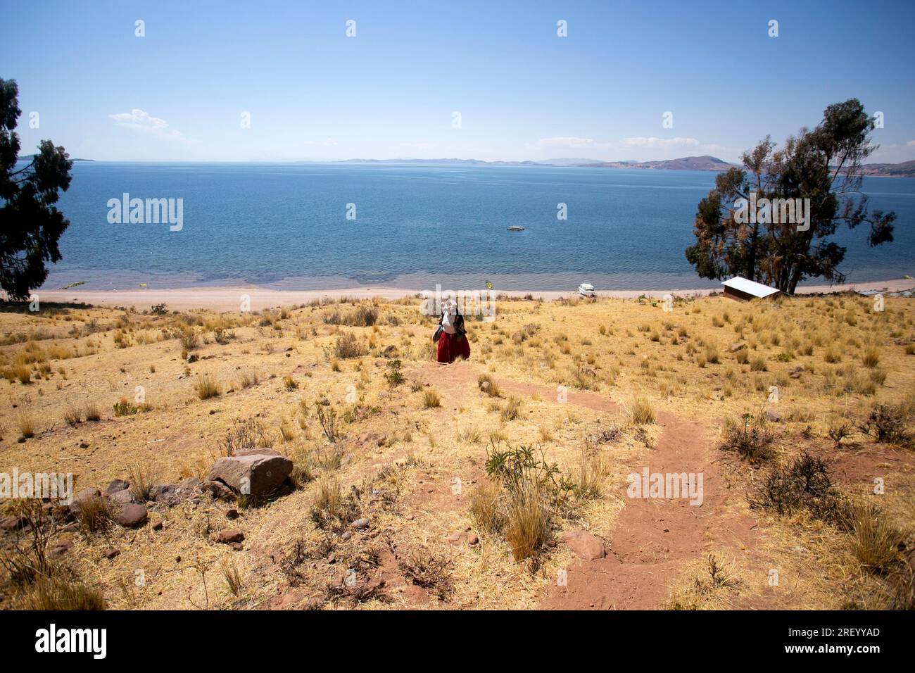 Llachon, Peru; 1st January 2023: Local people from the Llachon ...