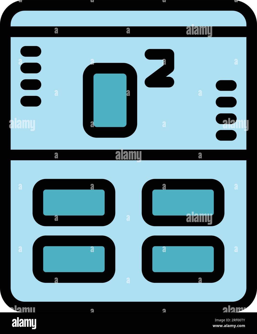 Oximeter icon outline vector. Medical oxygen. Home equipment color flat ...