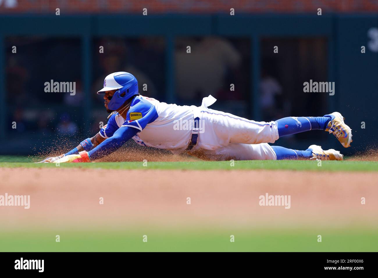 Atlanta Braves' Ronald Acuna Jr. steals second base during the third ...