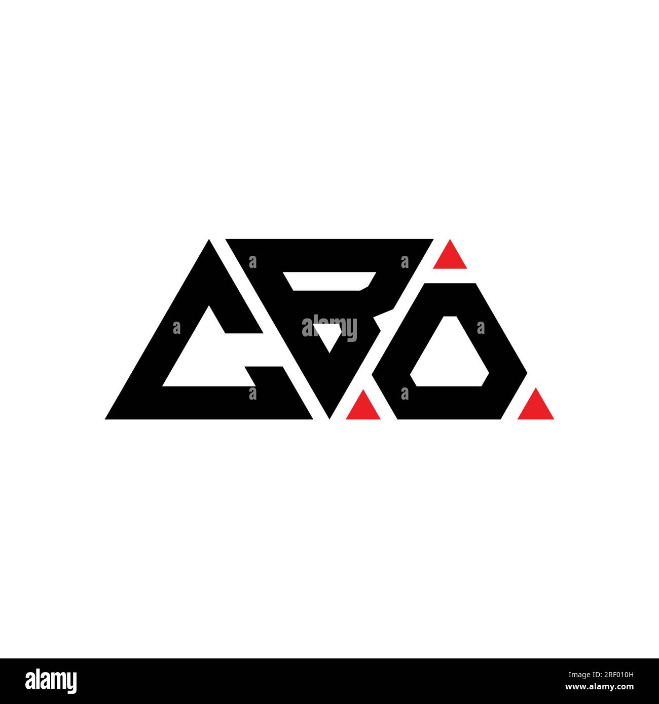 CBO triangle letter logo design with triangle shape. CBO triangle logo ...