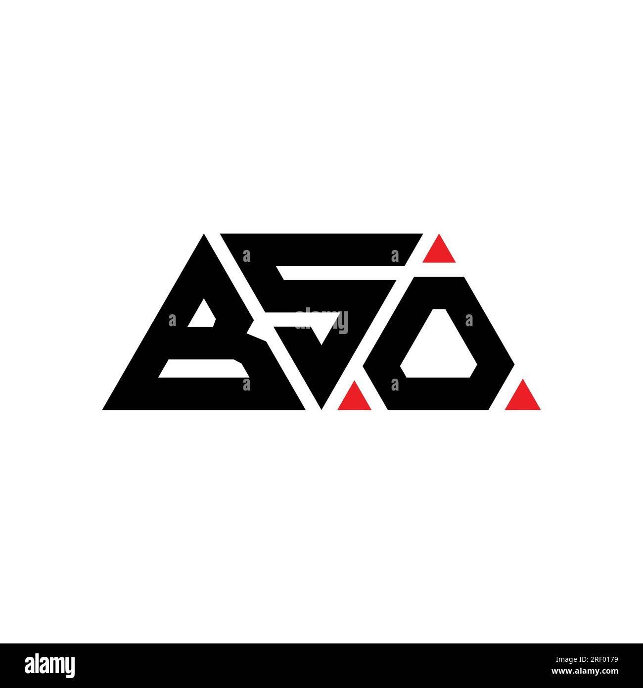 BSO triangle letter logo design with triangle shape. BSO triangle logo ...
