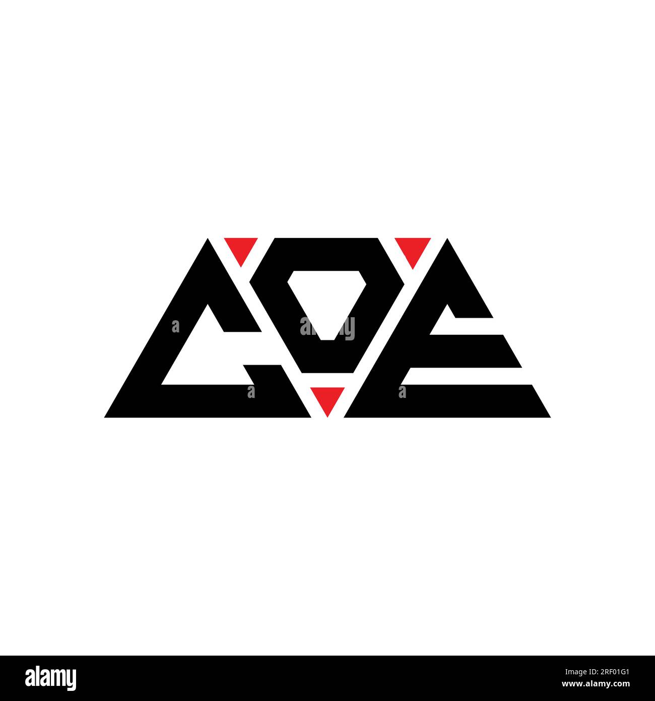 COE triangle letter logo design with triangle shape. COE triangle logo ...