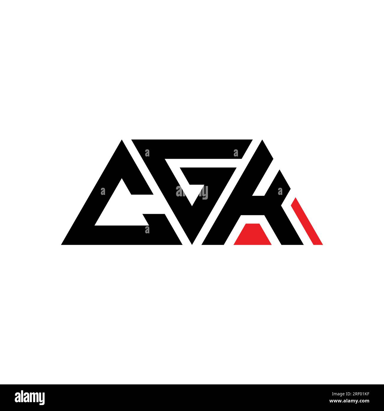 CGK triangle letter logo design with triangle shape. CGK triangle logo design monogram. CGK ...