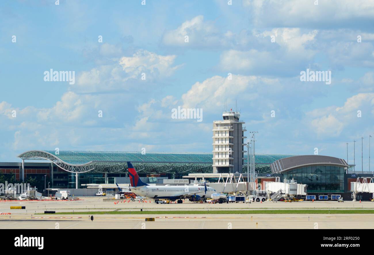 Gerald R Ford International Airport in Grand Rapids, Michigan Stock ...