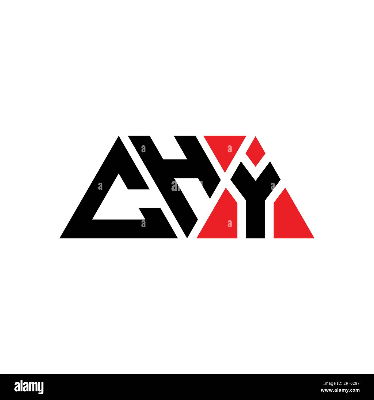 CHY triangle letter logo design with triangle shape. CHY triangle logo ...