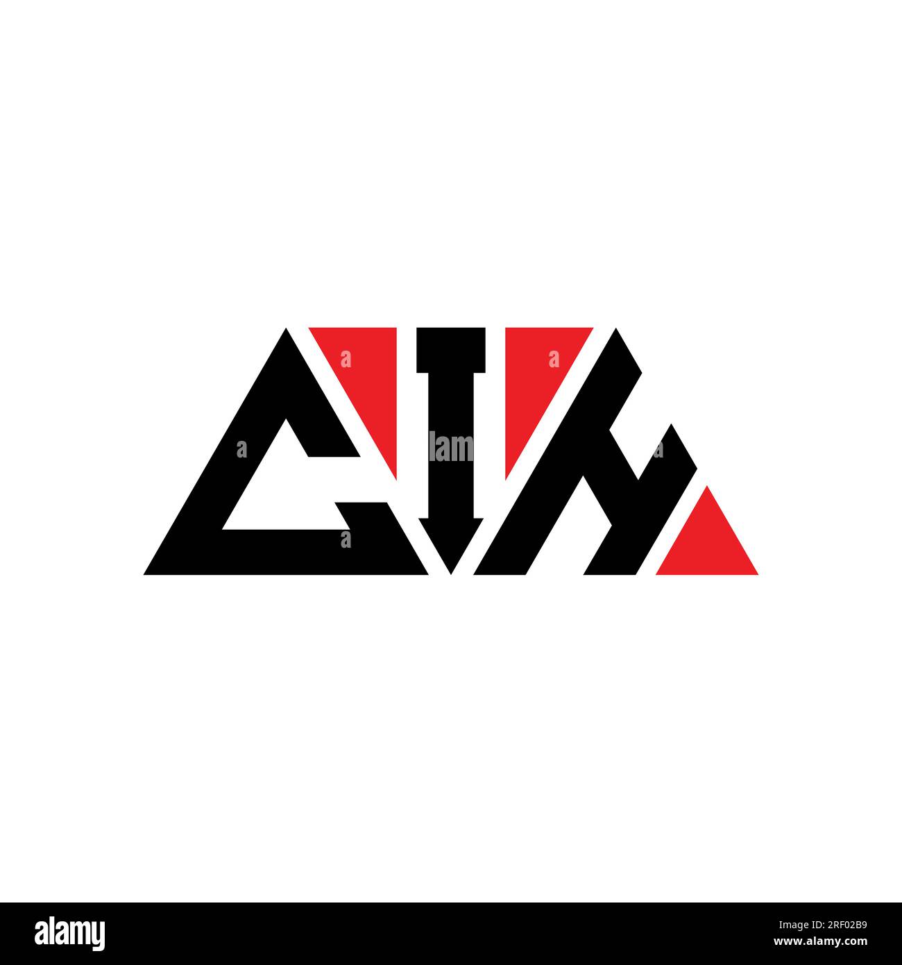 CIH triangle letter logo design with triangle shape. CIH triangle logo ...