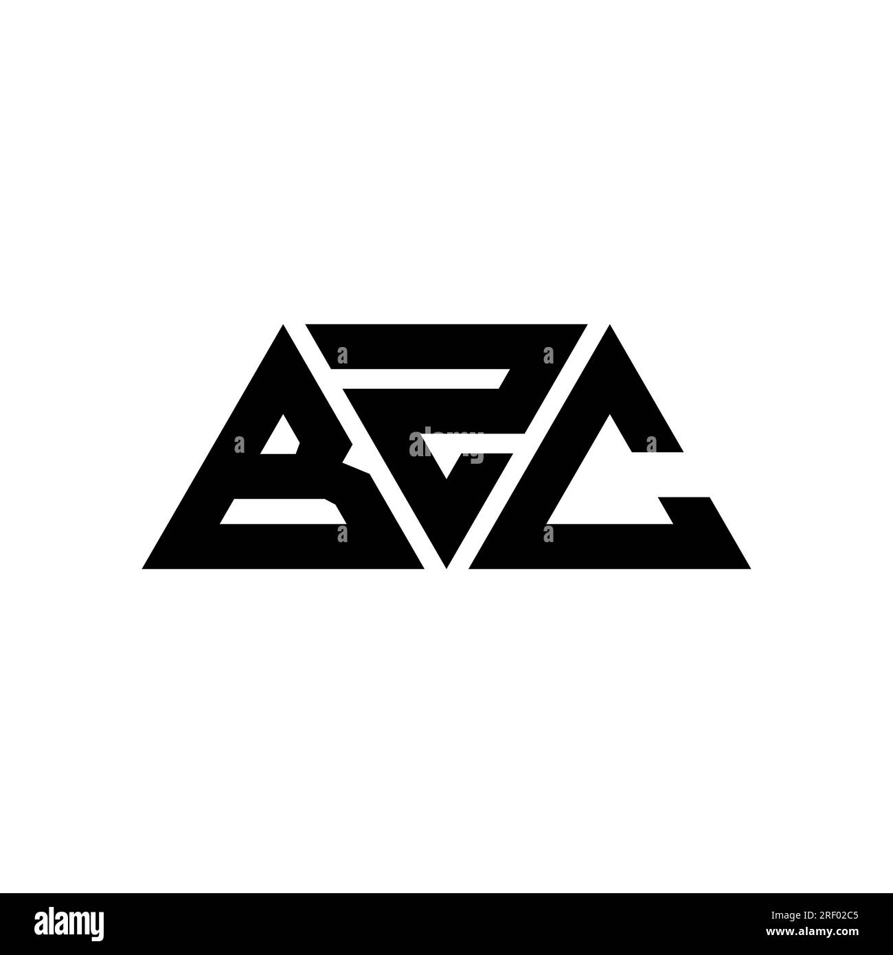 BZC triangle letter logo design with triangle shape. BZC triangle logo ...
