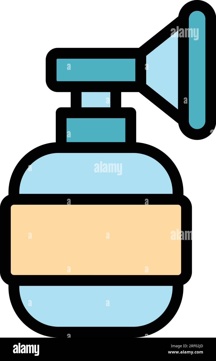 Portable oxygen mask icon outline vector. Nasal health. Medical home color flat Stock Vector ...