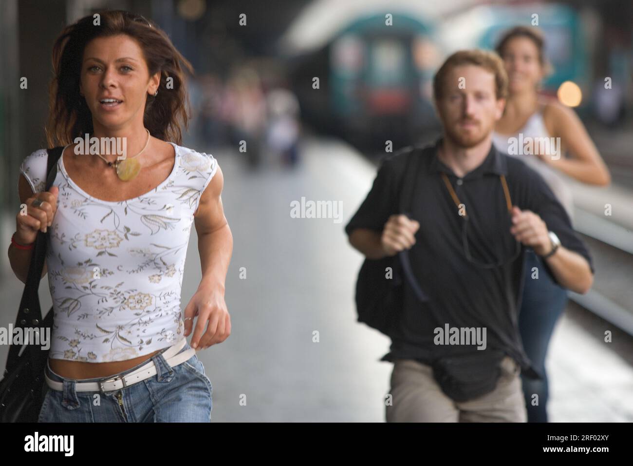 Travelers commuters bustling through station hi-res stock photography ...