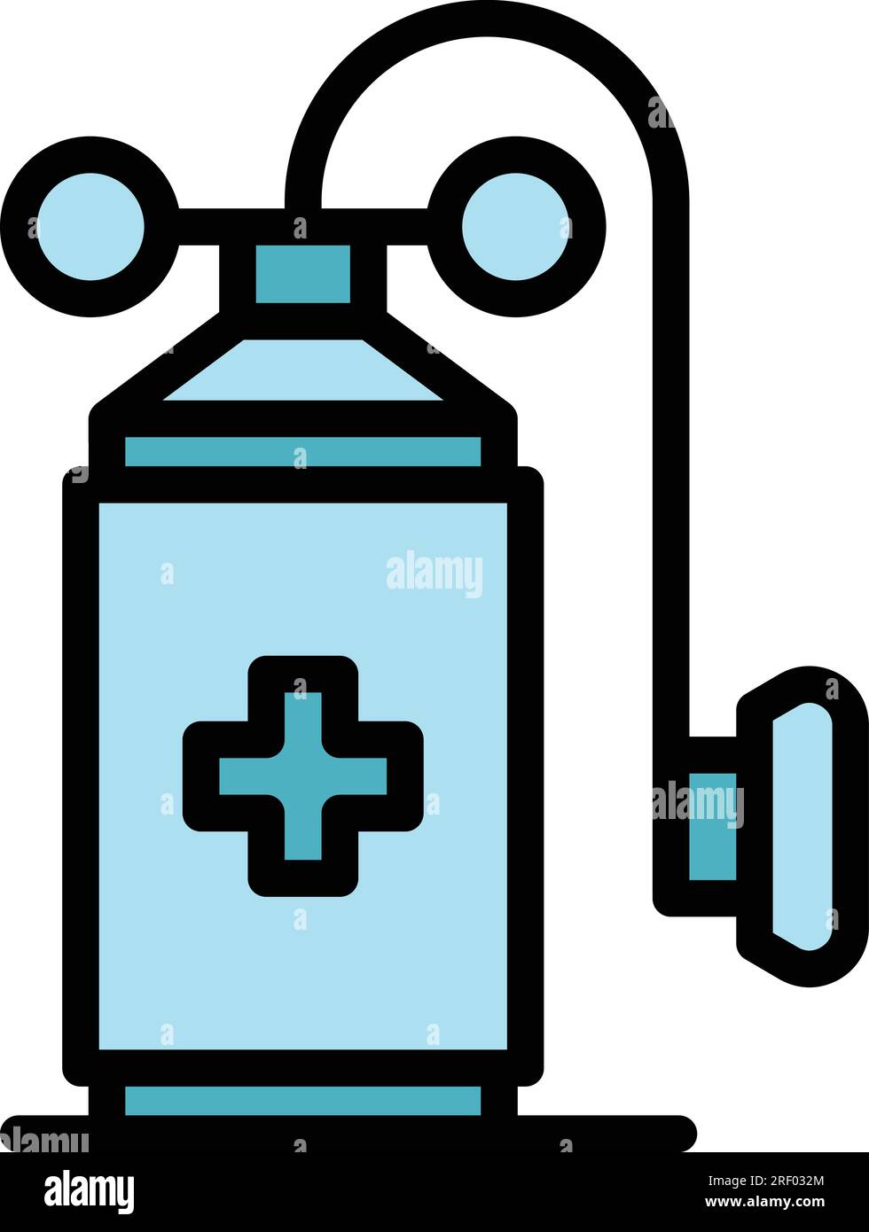 Medical oxygen tank icon outline vector. Concentrator equipment ...