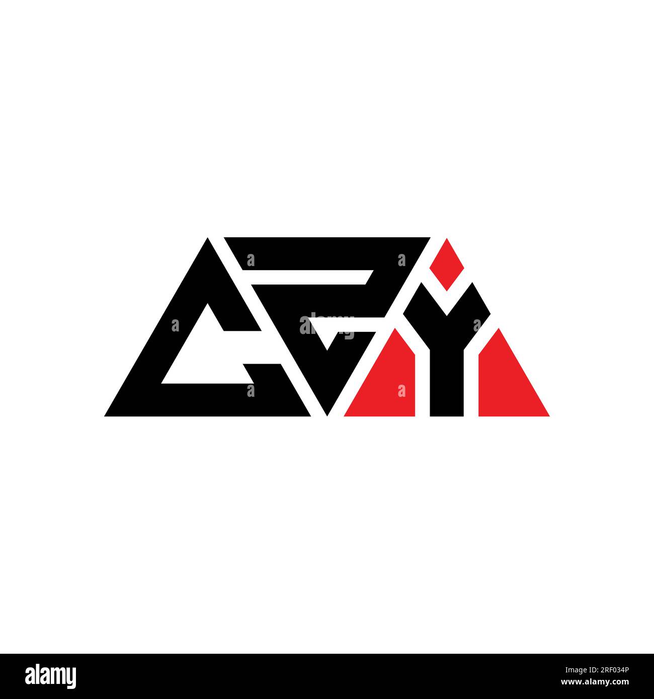 CZY triangle letter logo design with triangle shape. CZY triangle logo ...