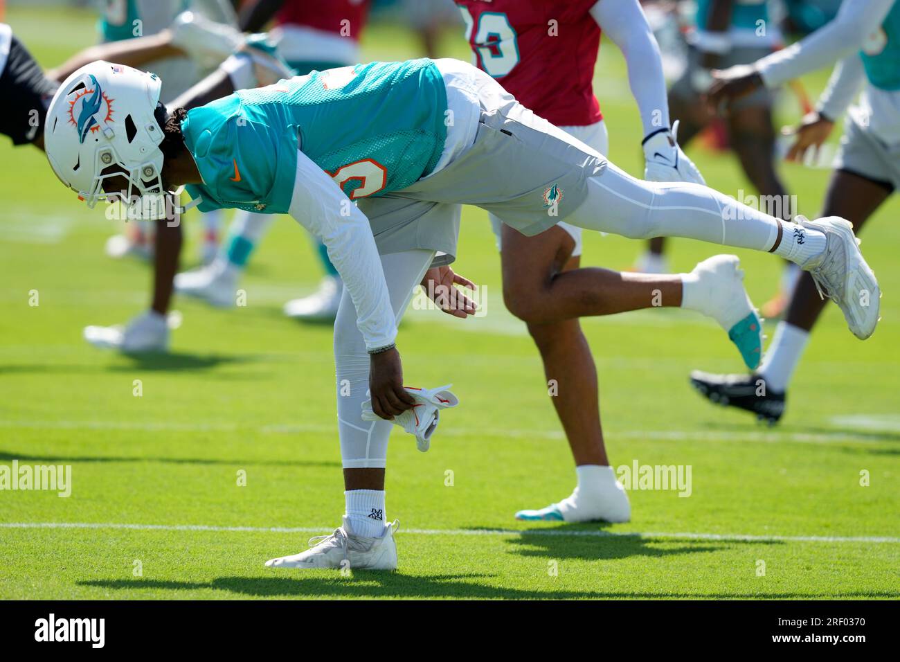 Miami Dolphins cornerback Eli Apple (33) does drills during practice at ...