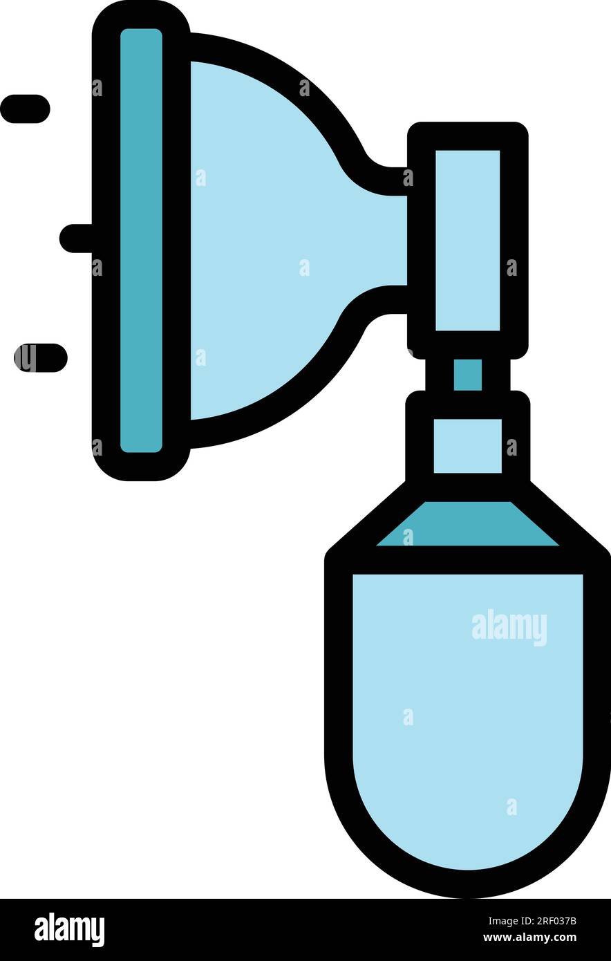 Nasal oxygen icon outline vector. Medical concentrator. Home equipment color flat Stock Vector ...