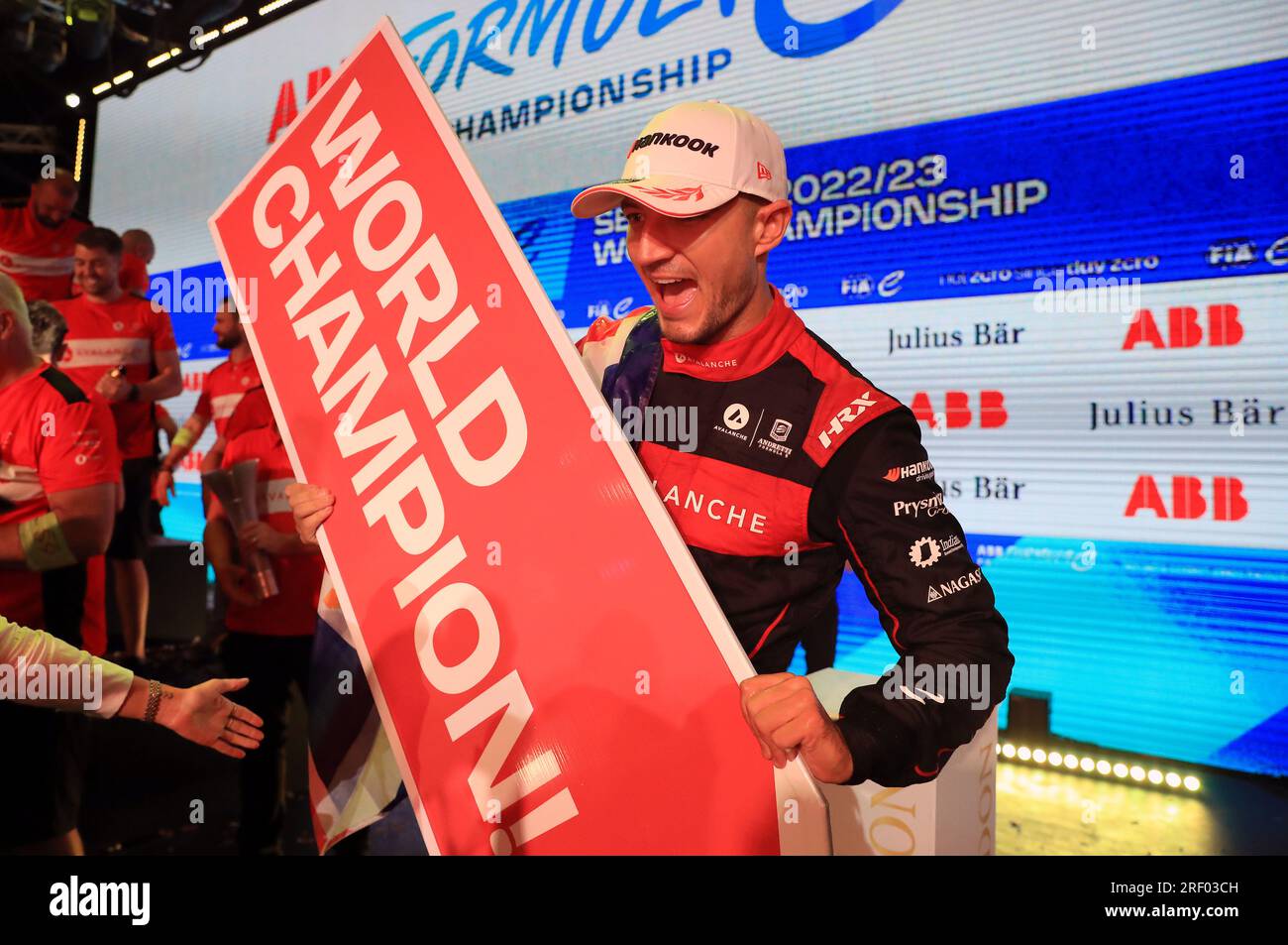 Avalanche Andretti Formula E’s Jake Dennis and his team celebrate being ...