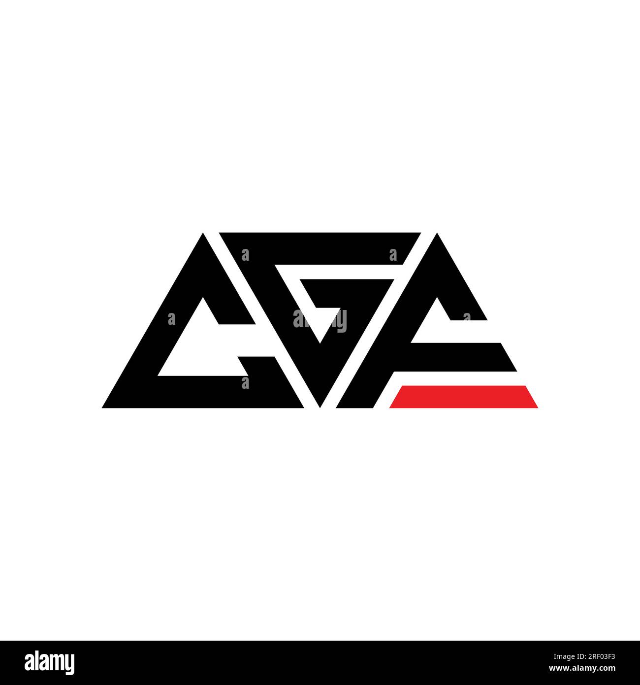 CGF triangle letter logo design with triangle shape. CGF triangle logo ...