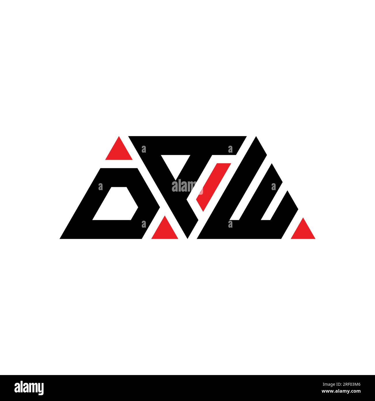 DAW triangle letter logo design with triangle shape. DAW triangle logo ...