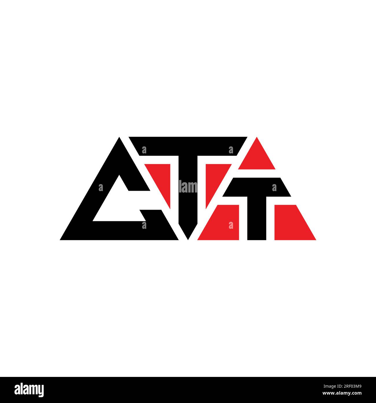 CTT triangle letter logo design with triangle shape. CTT triangle logo ...