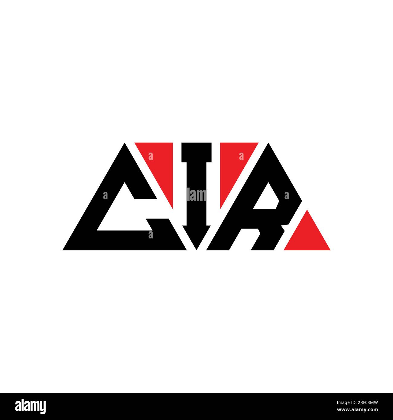CIR triangle letter logo design with triangle shape. CIR triangle logo ...