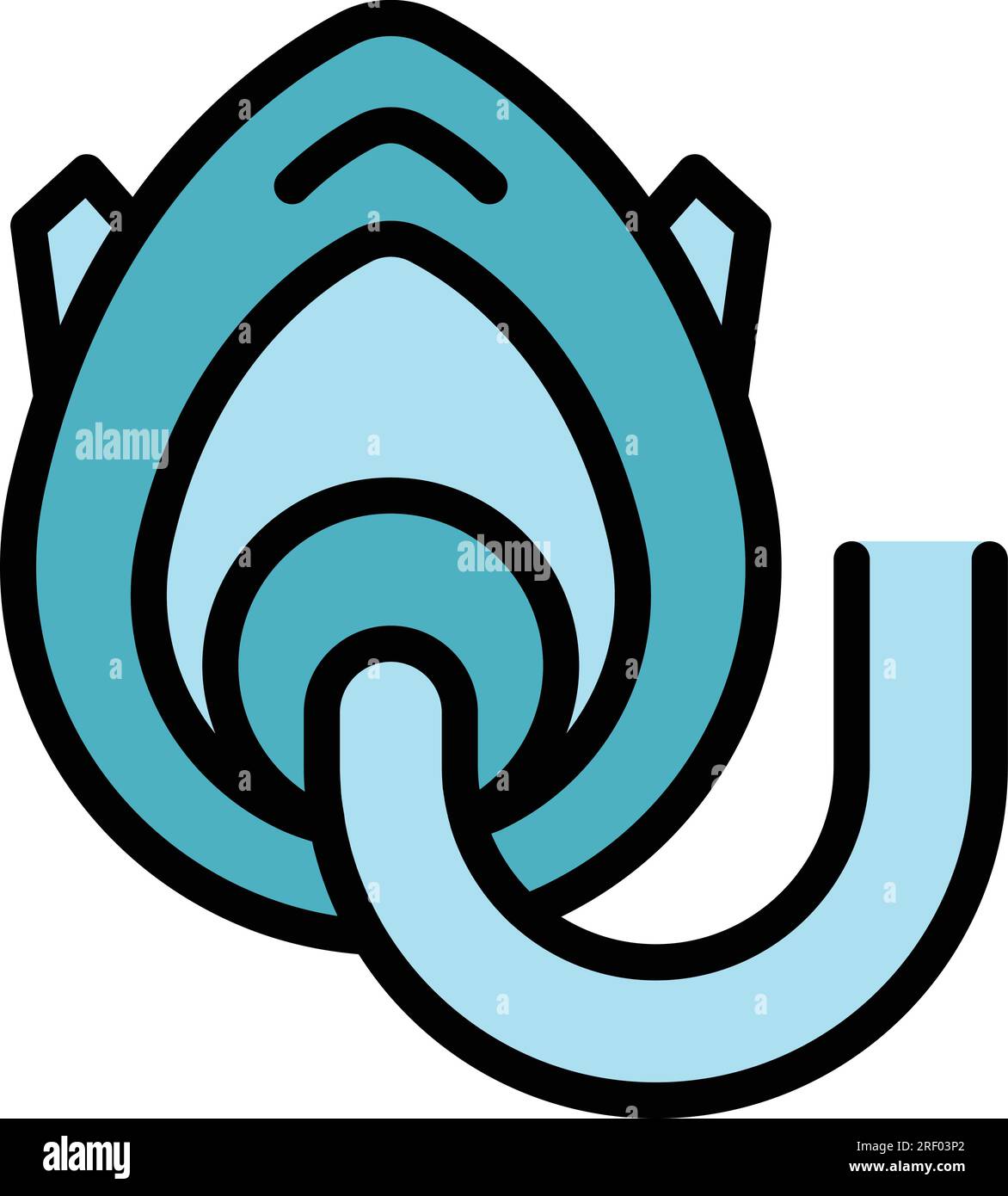 Rubber oxygen mask icon outline vector. Home medical equipment ...