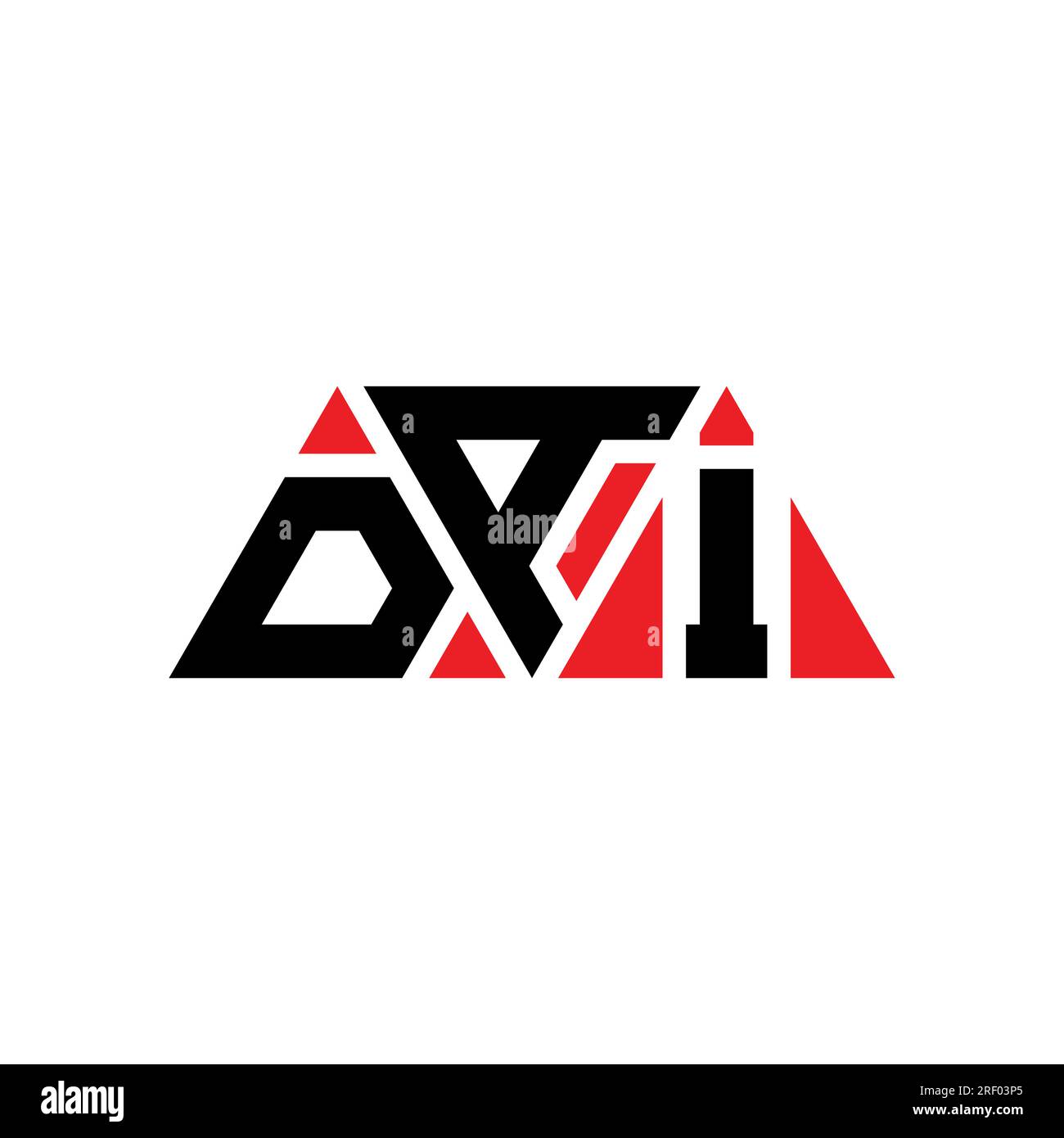 DAI triangle letter logo design with triangle shape. DAI triangle logo ...