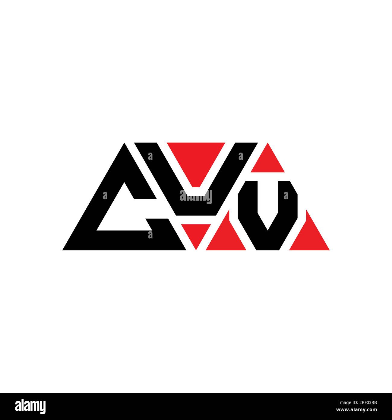 CUV triangle letter logo design with triangle shape. CUV triangle logo ...