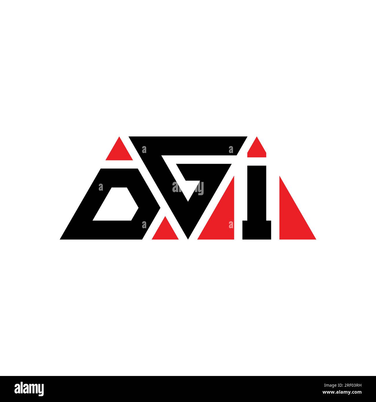 DGI triangle letter logo design with triangle shape. DGI triangle logo ...